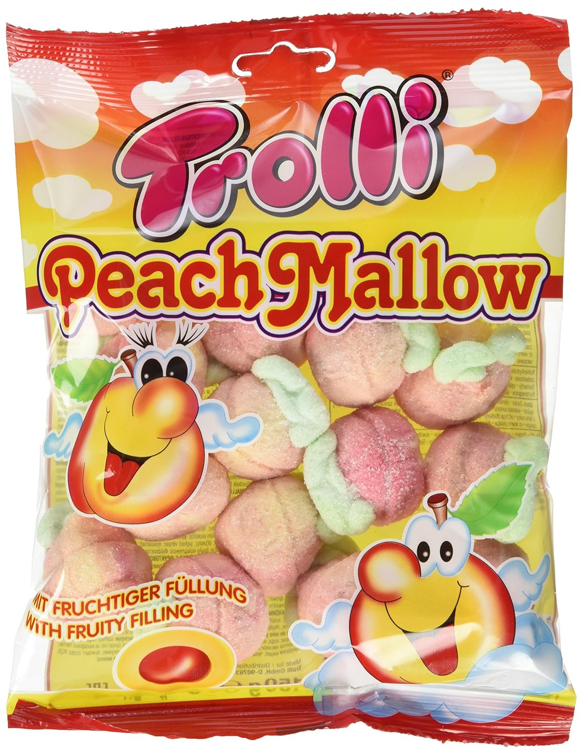 Trolli Peach Mallow gefüllt, 8er Pack (8 x 150 g) : Amazon.de ...