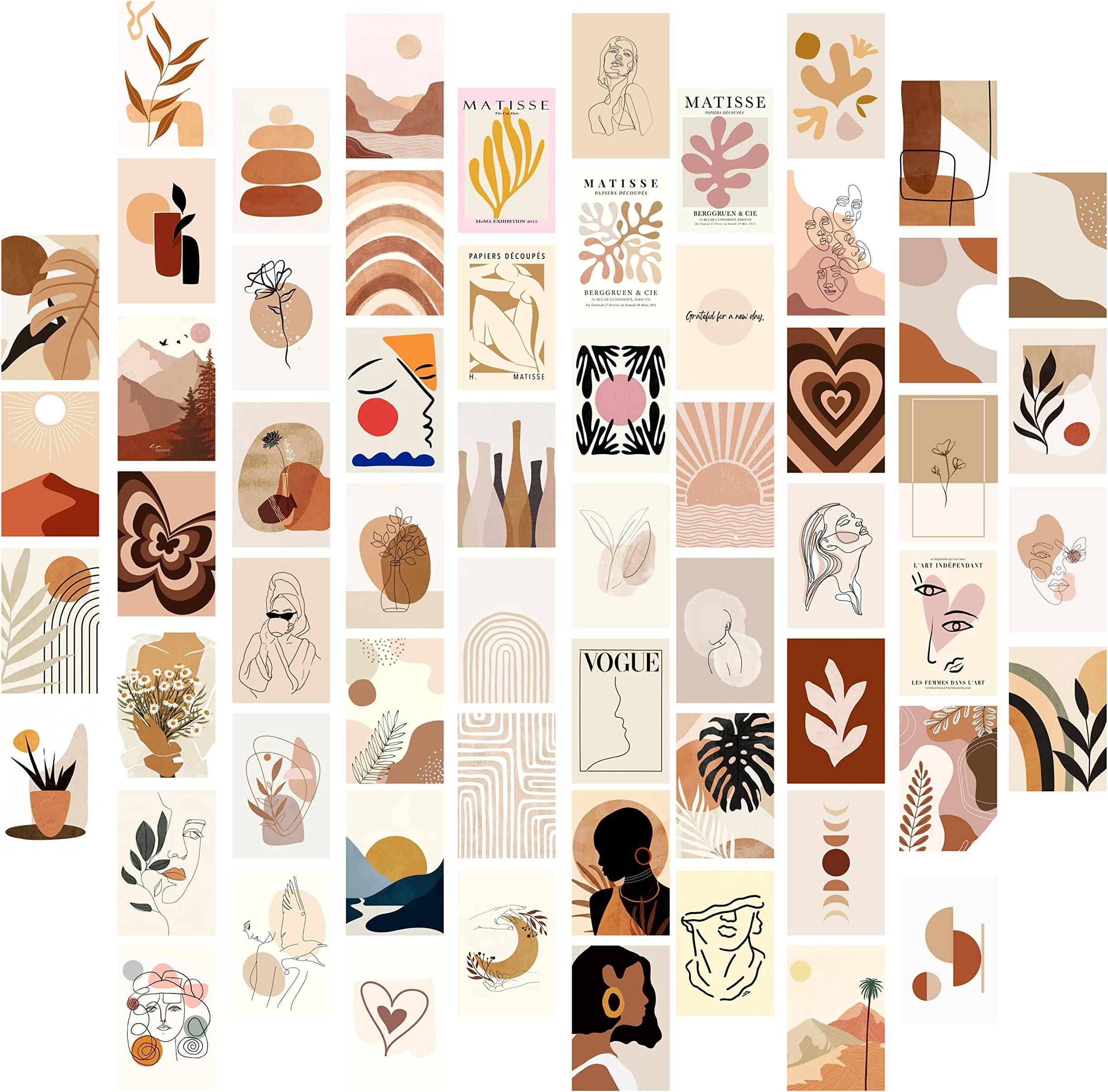 Buy Rousrie (Pack of 60) Cute Aesthetic Wall Collage Kit for Room Wall ...