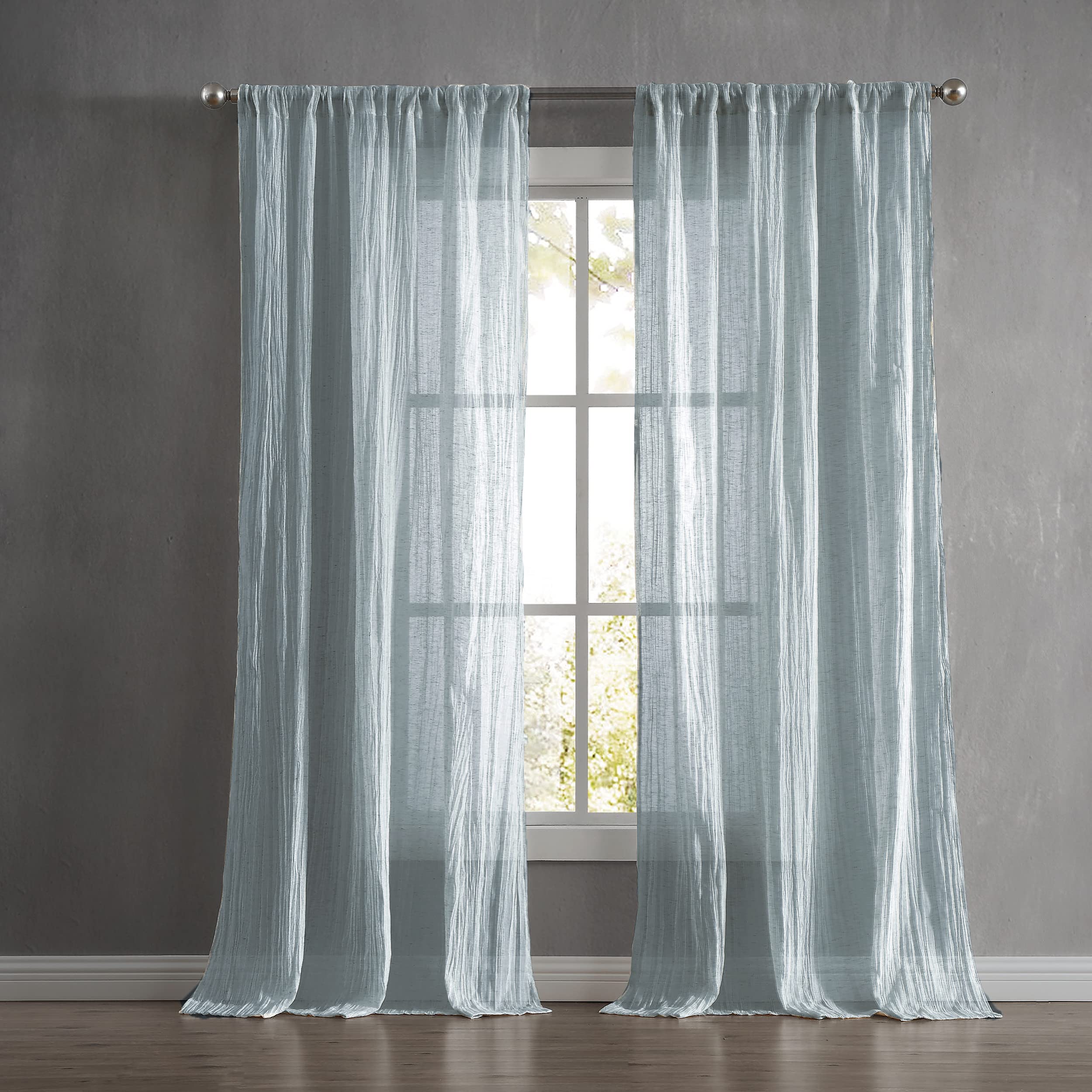 Amazon.com: French Connection - Charter Crushed, Window Curtain, Set of ...