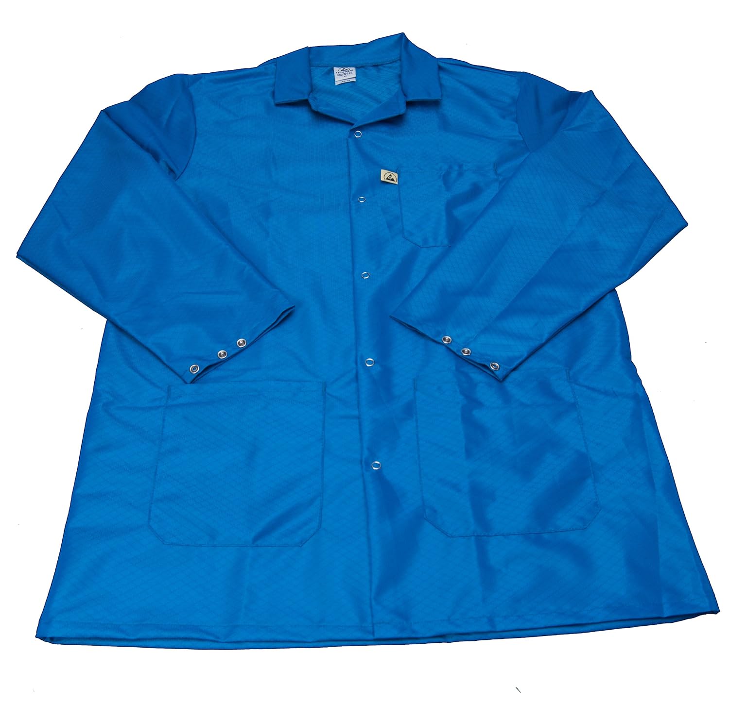 Bertech ESD Jacket with 3 Pockets, 3/4" Thick, Extra Large, Blue (Pack ...