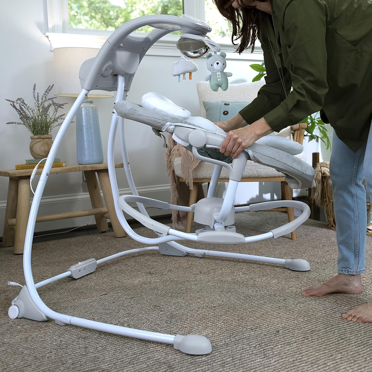 Ingenuity DreamComfort InLighten Cradling Swing & Rocker - Pemberton ...