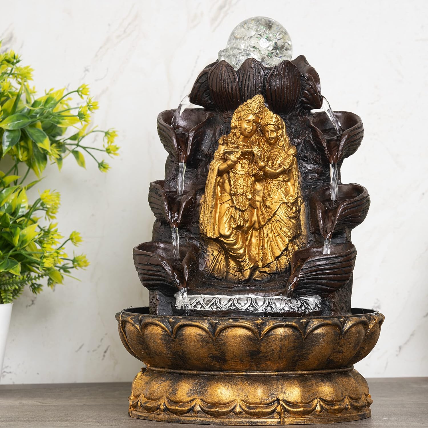 Global Grabbers Polyresin Table Top Indoor Outdoor Water Fountain with ...