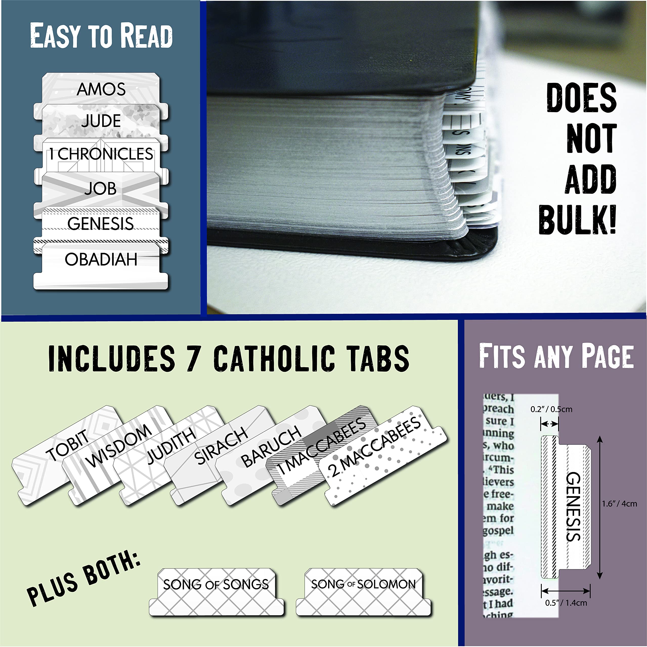 Bible Tabs for Men and Women, Bible Index Tabs for Journaling Bible ...