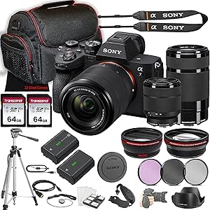 Amazon.com : Sony a7 IV Mirrorless Camera w/FE 28-70mm f/3.5-5.6 OSS Lens + E 55-210mm f/4.5-6.3 ...