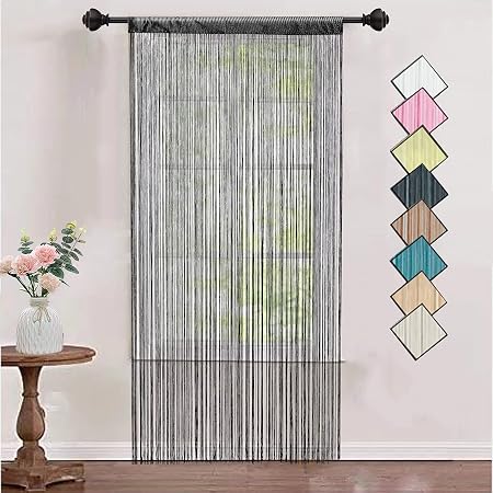 HSYLYM String Curtains Dense Decorative Use Single Door Curtain for ...