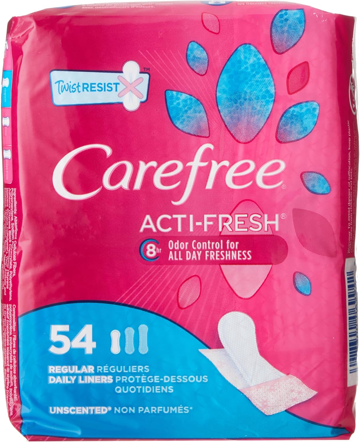 Carefree Acti-Fresh Body Shape Regular To Go 54 ct (4 packs of 54 ct ...