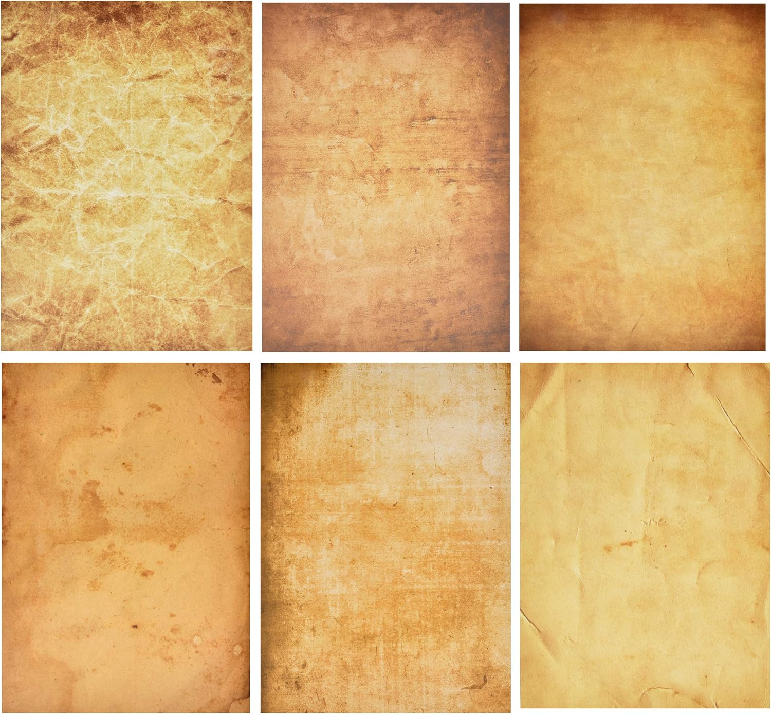 Amazon.com: 120 Pack Aged Paper Vintage Antique Stationery Papers Old ...