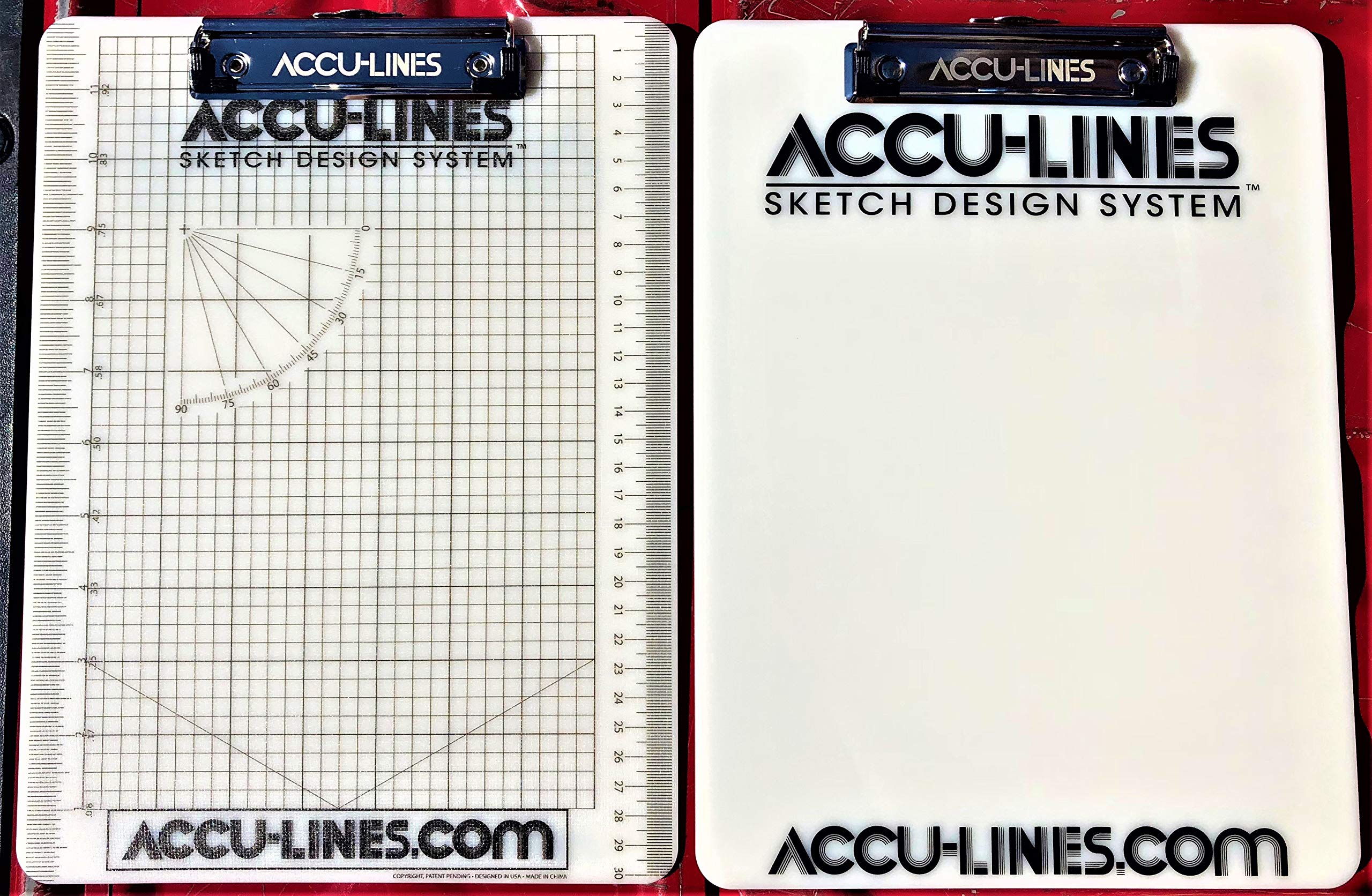 Double Sided AccuLine Drawing Grid Sketch Board Design System - Clip on ...