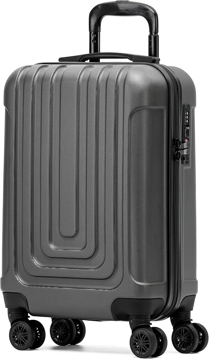Flight Knight Premium Lightweight Suitcase - Built-in Side Lock with ...