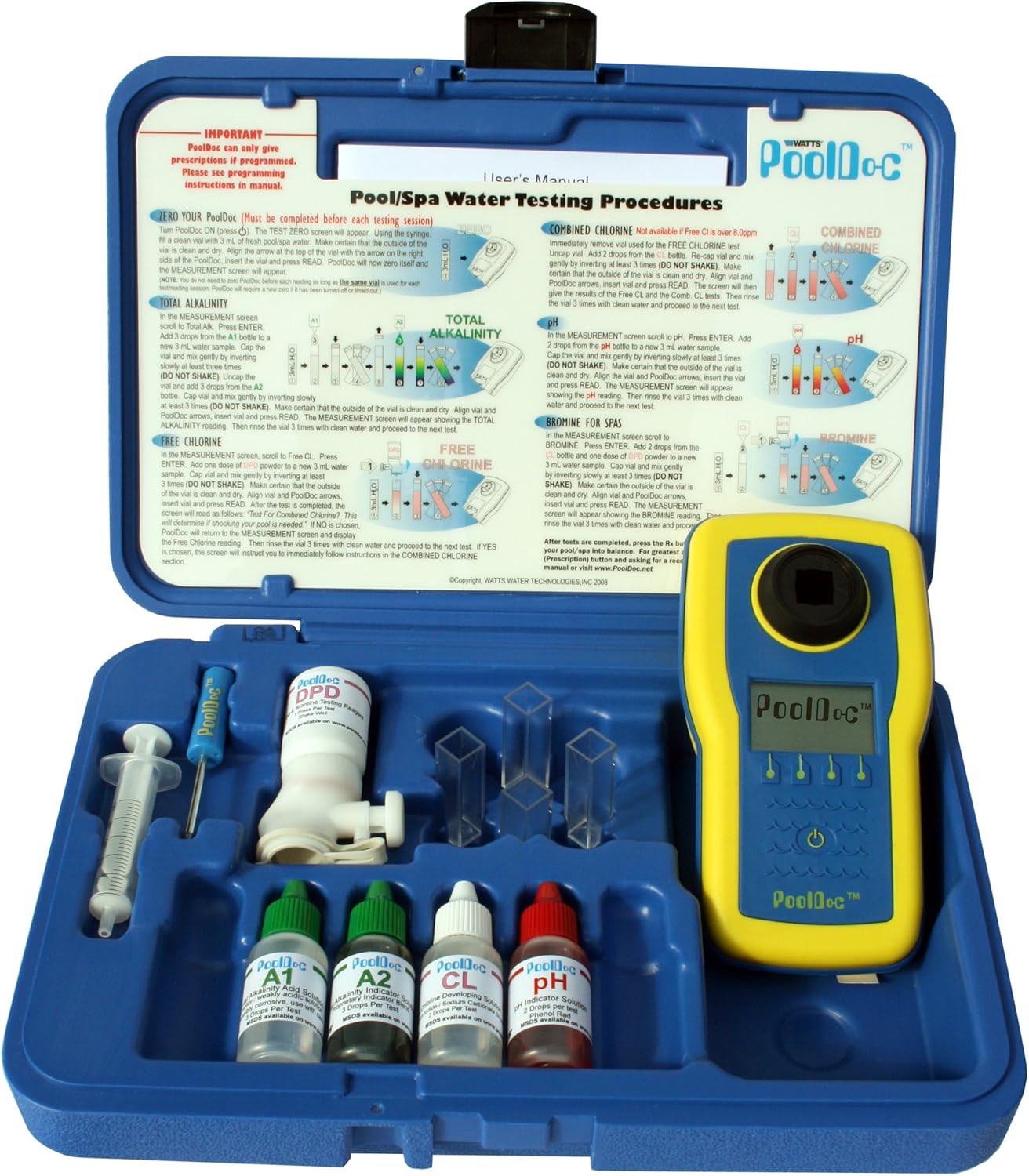 Watts PoolDoc, Pool and Spa Water Tester - Multi Testers - Amazon.com