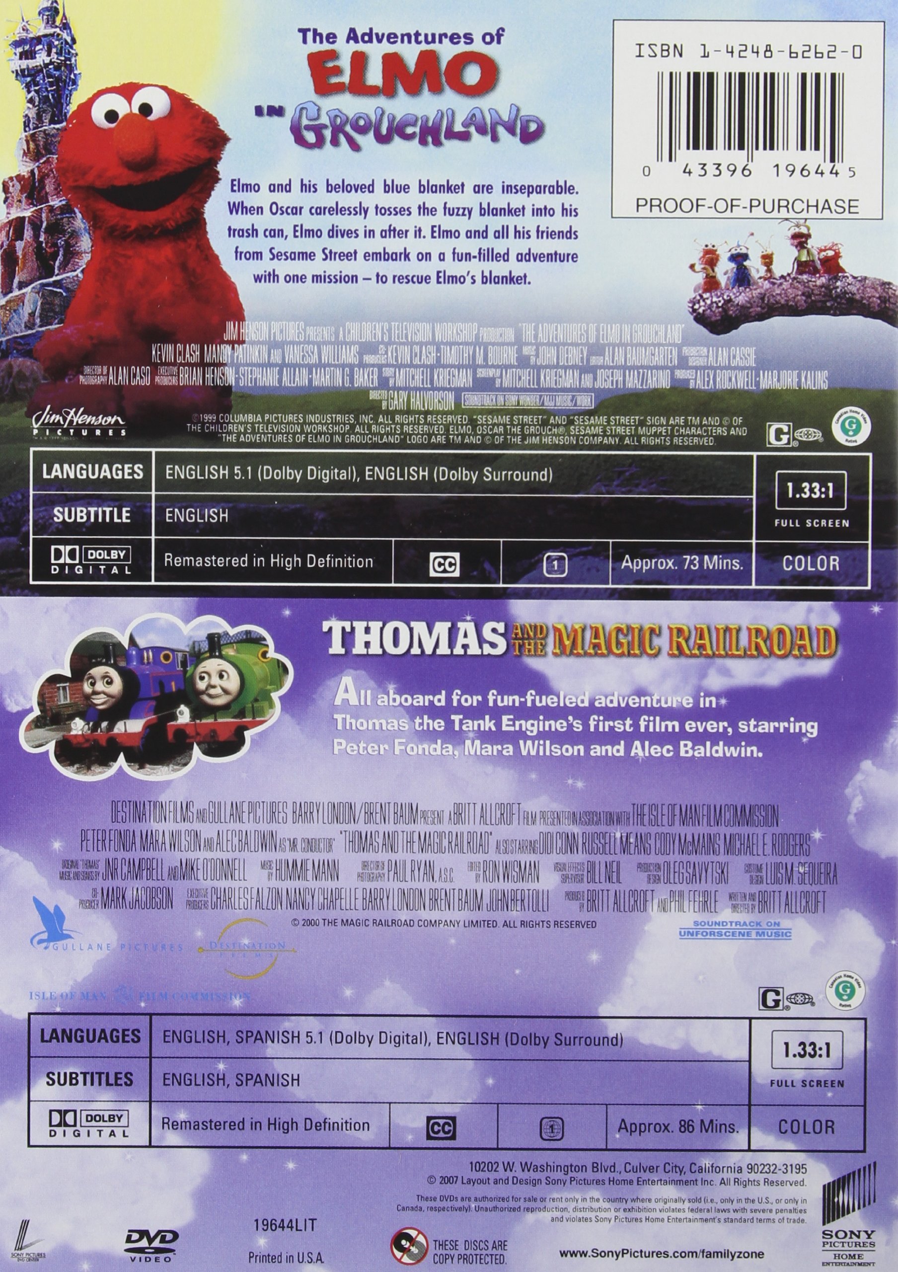 Adventures Of Elmo In Grouchland Thomas And The Magic Railroad ...
