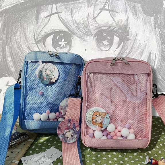 Noy Lacha Transparent Anime Pin Display Crossbody Bag Kawaii Noy Lacha ...