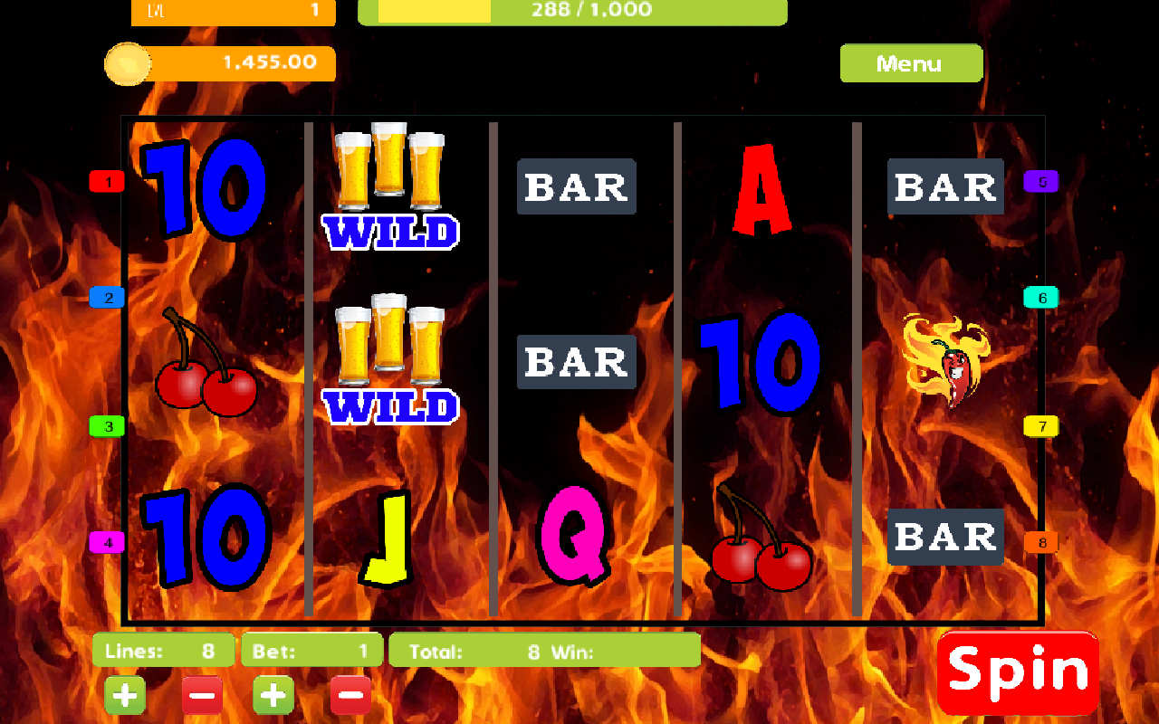 Aplicación Hot Hot Chilli Red Lucky Progressive Jackpot Penny Lucky ...