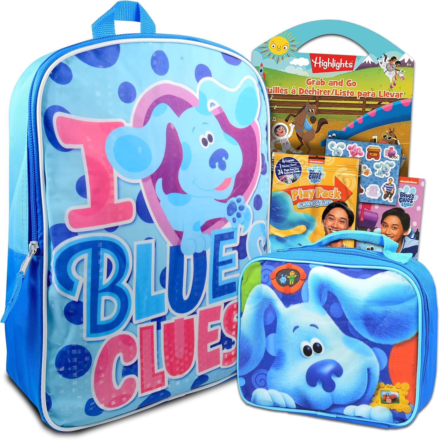 Blue's Clues Backpack School Supplies Set For Kids ~ 4 Pc Bundle With ...