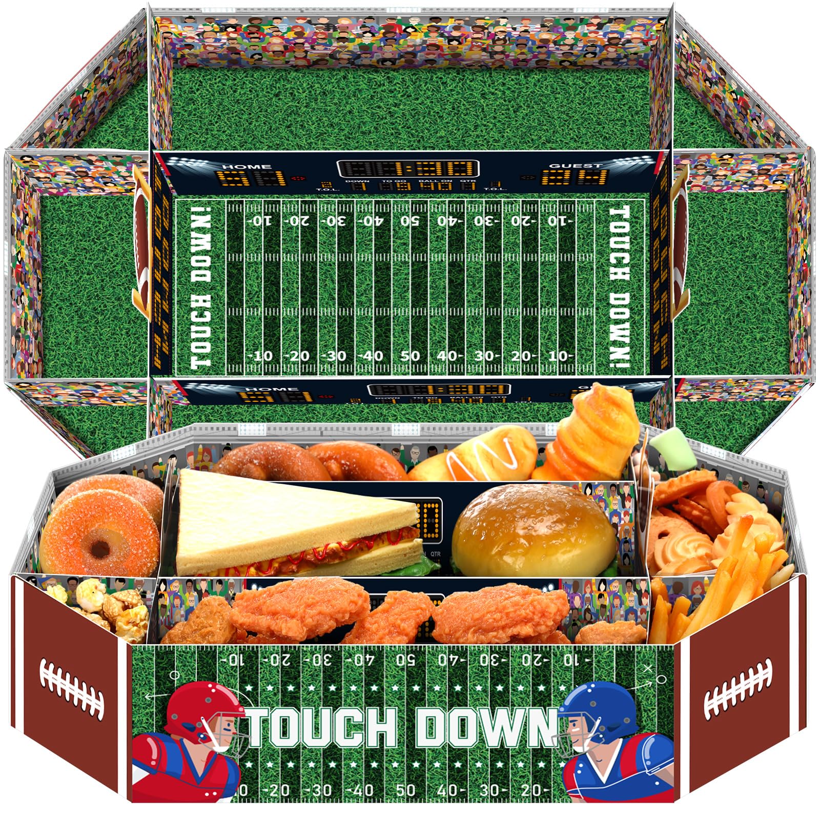 Snapklik.com : Large Tailgate Football Paper Food Tray Football ...