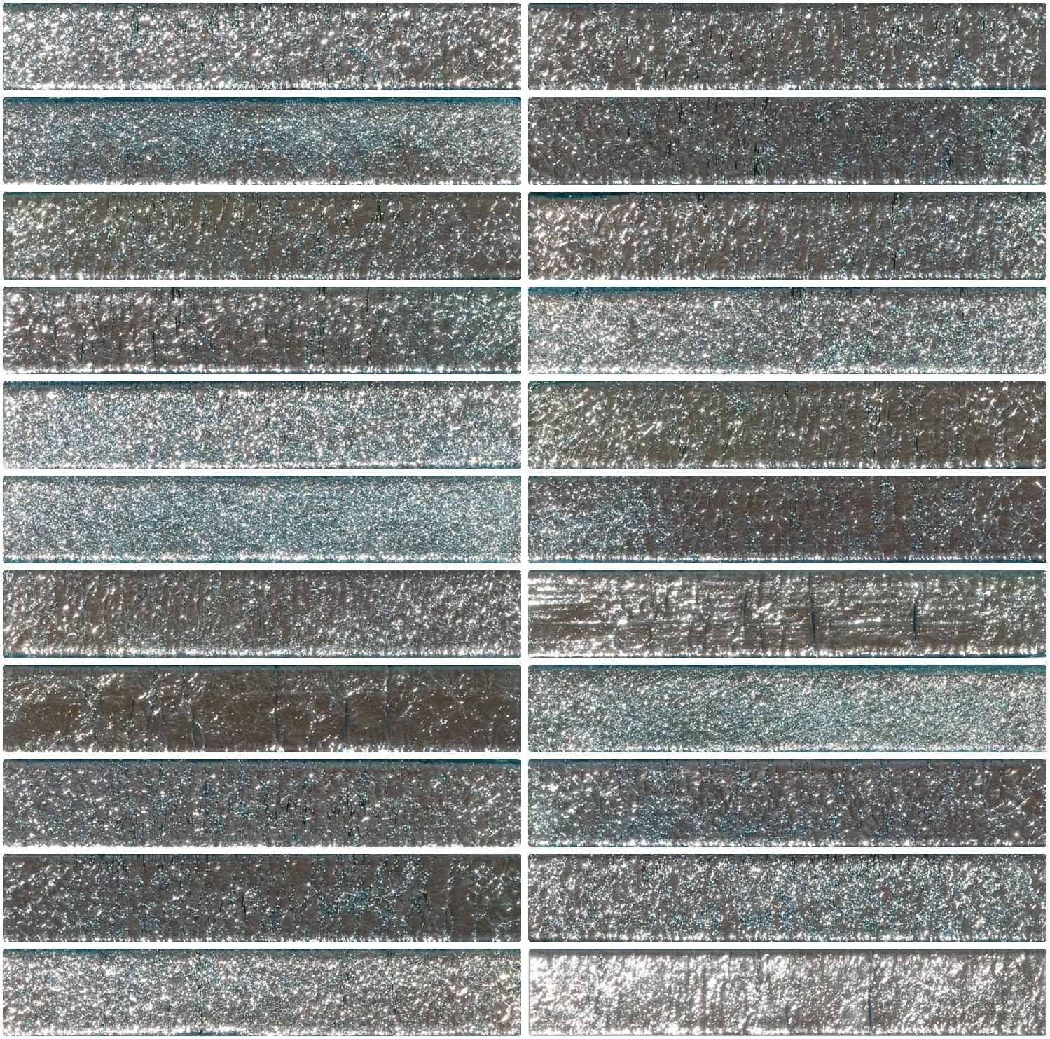 Susan Jablon Mosaics - 1x6 Inch Silver Taupe Dichroic Glass Subway Tile ...