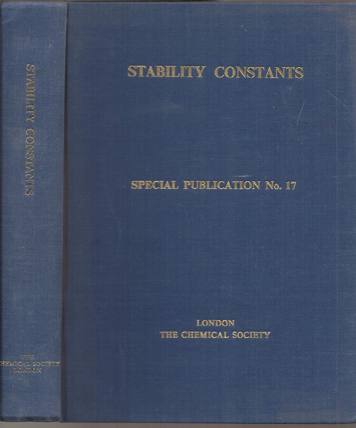 Stability constants of metal-ion complexes. Section 1: Inorganic ...