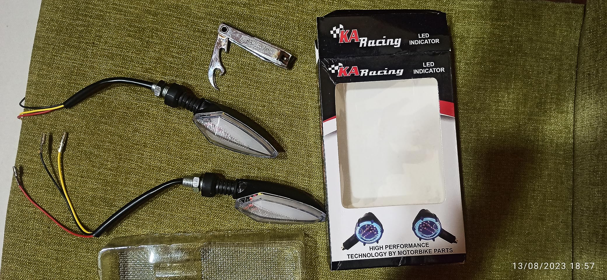 Pack of 4 indicator Motorcycle for hero passion pro leaf Neon LED Amber ...