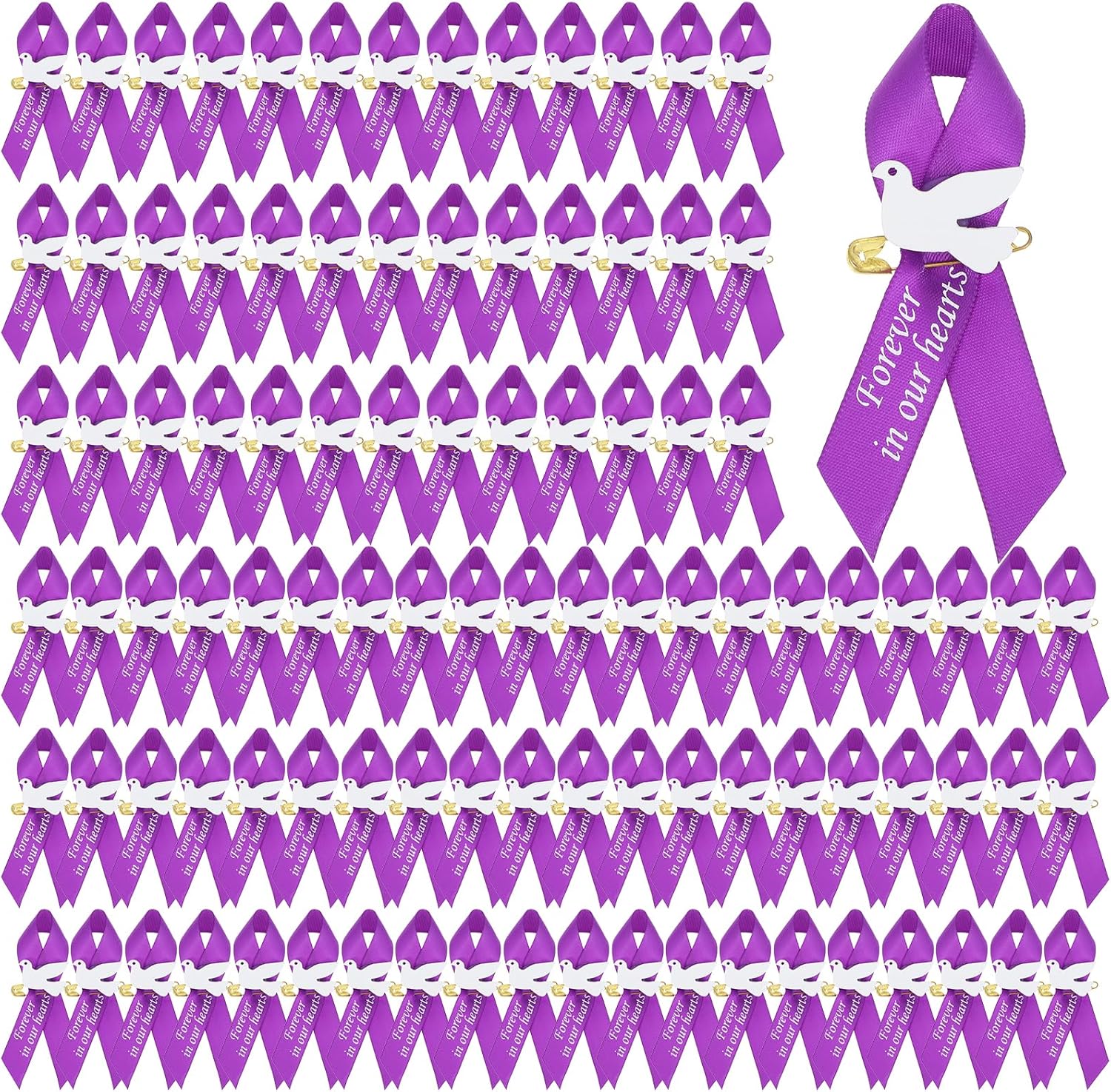 Amazon.com: 100Pcs Dove Funeral Ribbon Personalized Memorial Ribbon ...