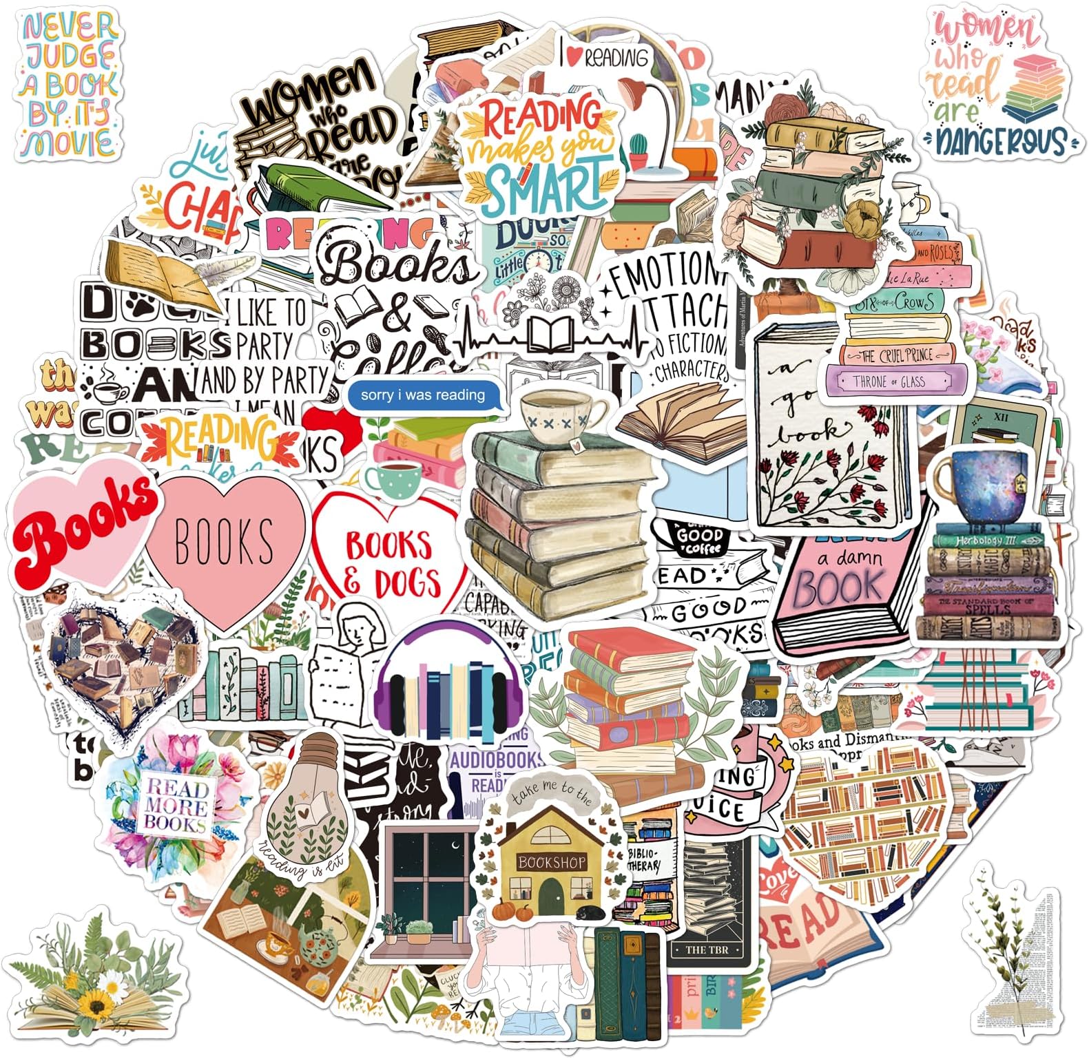 Amazon.com: Bookish Stickers, Book Stickers for Kindle, Reading Booktok ...