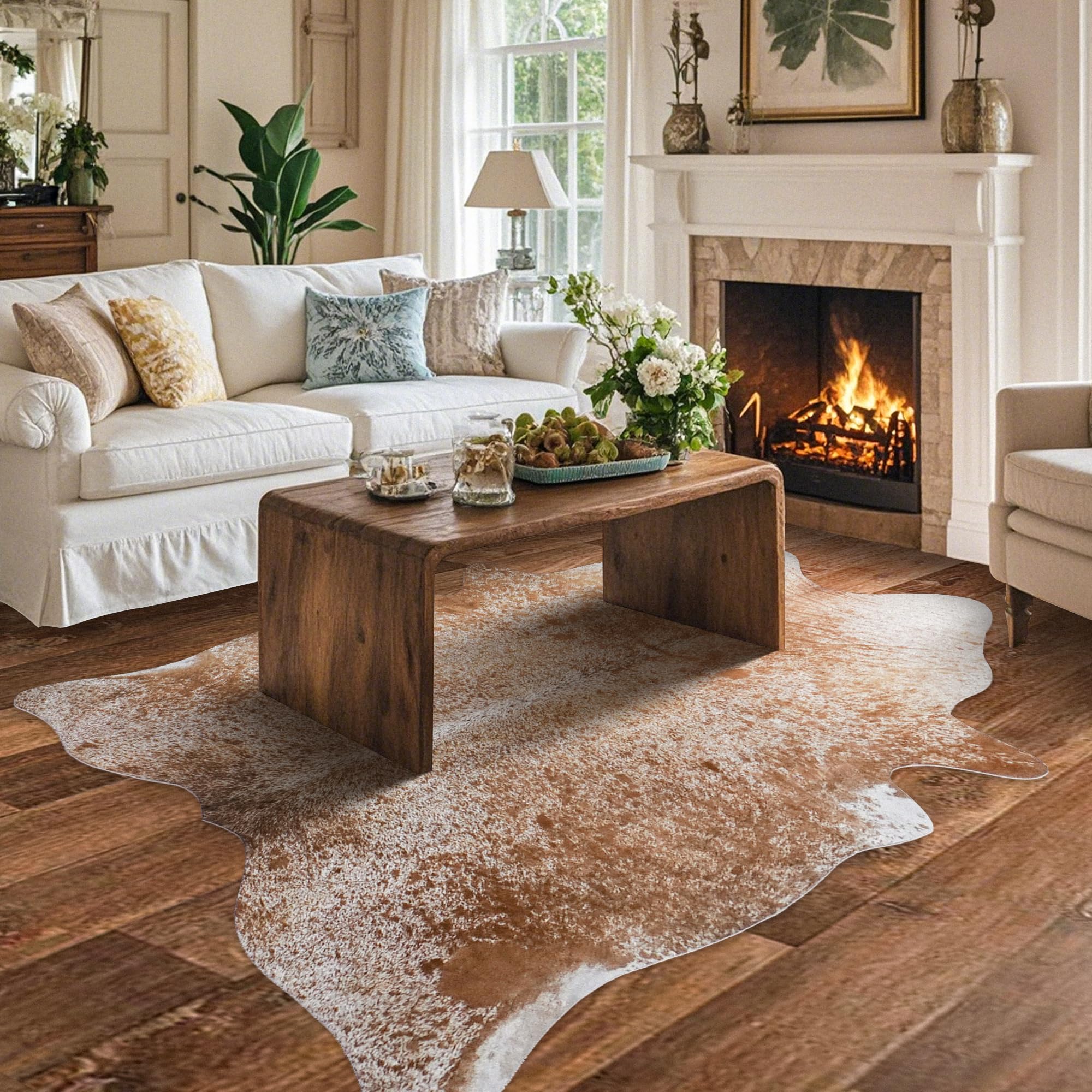 Amazon.com: Cow Hide Rug Cow Print Rug Cowhide Rug Western Decor Area ...