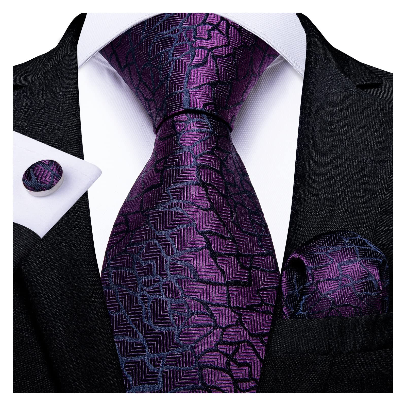Purple Paisley Ties For Men