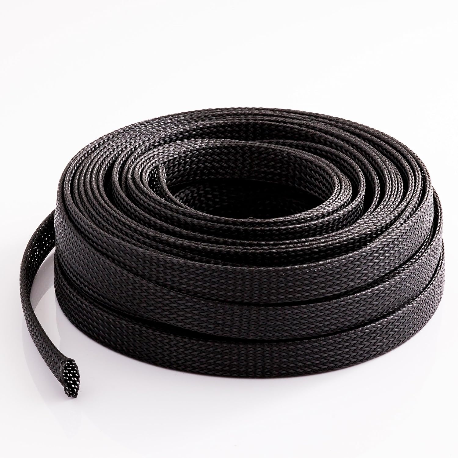 InstallerParts 100Ft Expandable Braided Cable Sock - Black - 1/2 ...