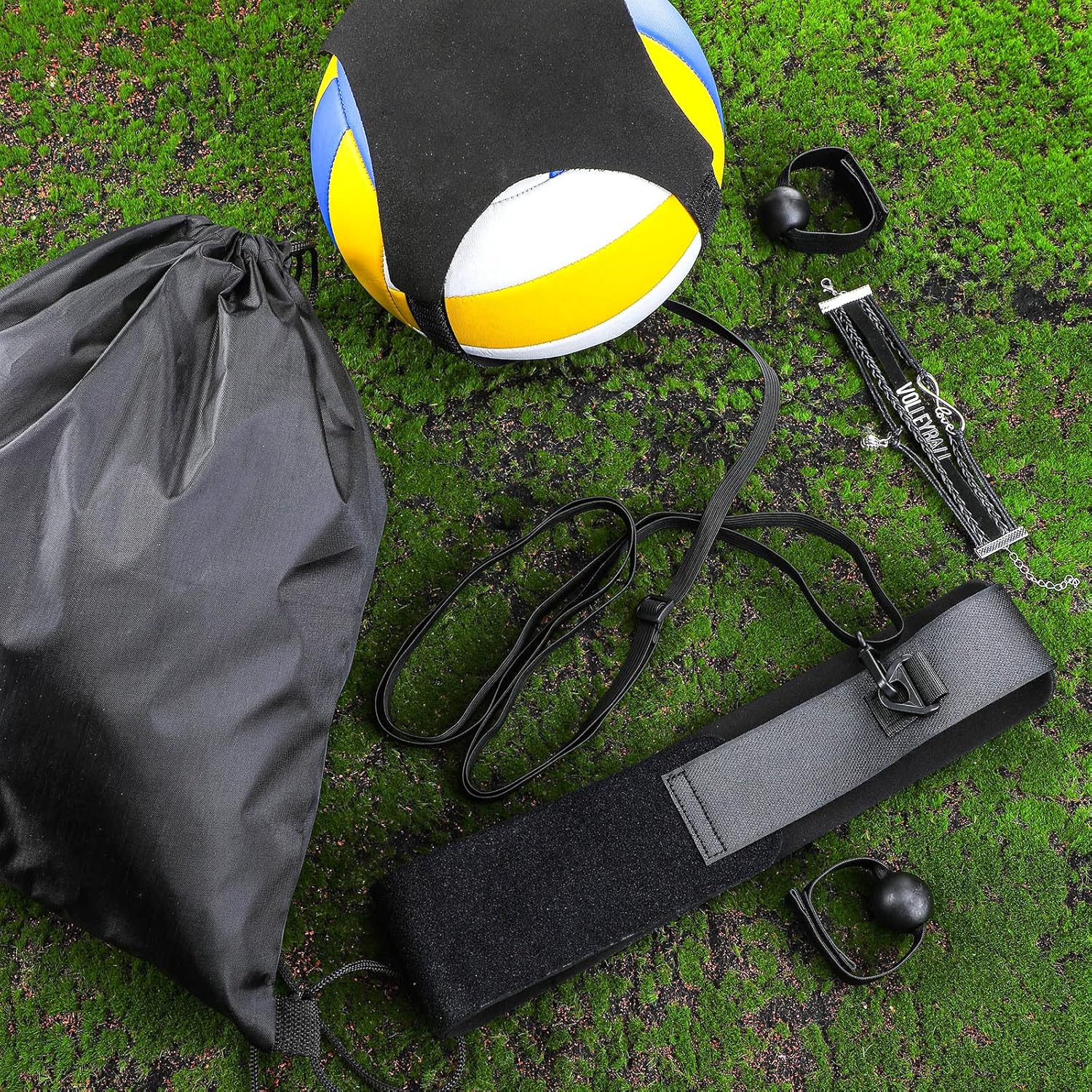 5 piezas de equipo de entrenamiento de voleibol entrenador de púas de voleibol con pulsera de ...