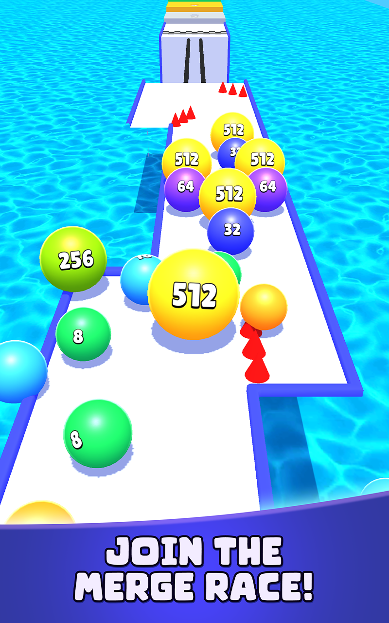 Merge Race 2048 - Run Puzzle Game: Ball Merge Rush 3D, Match Numbers ...