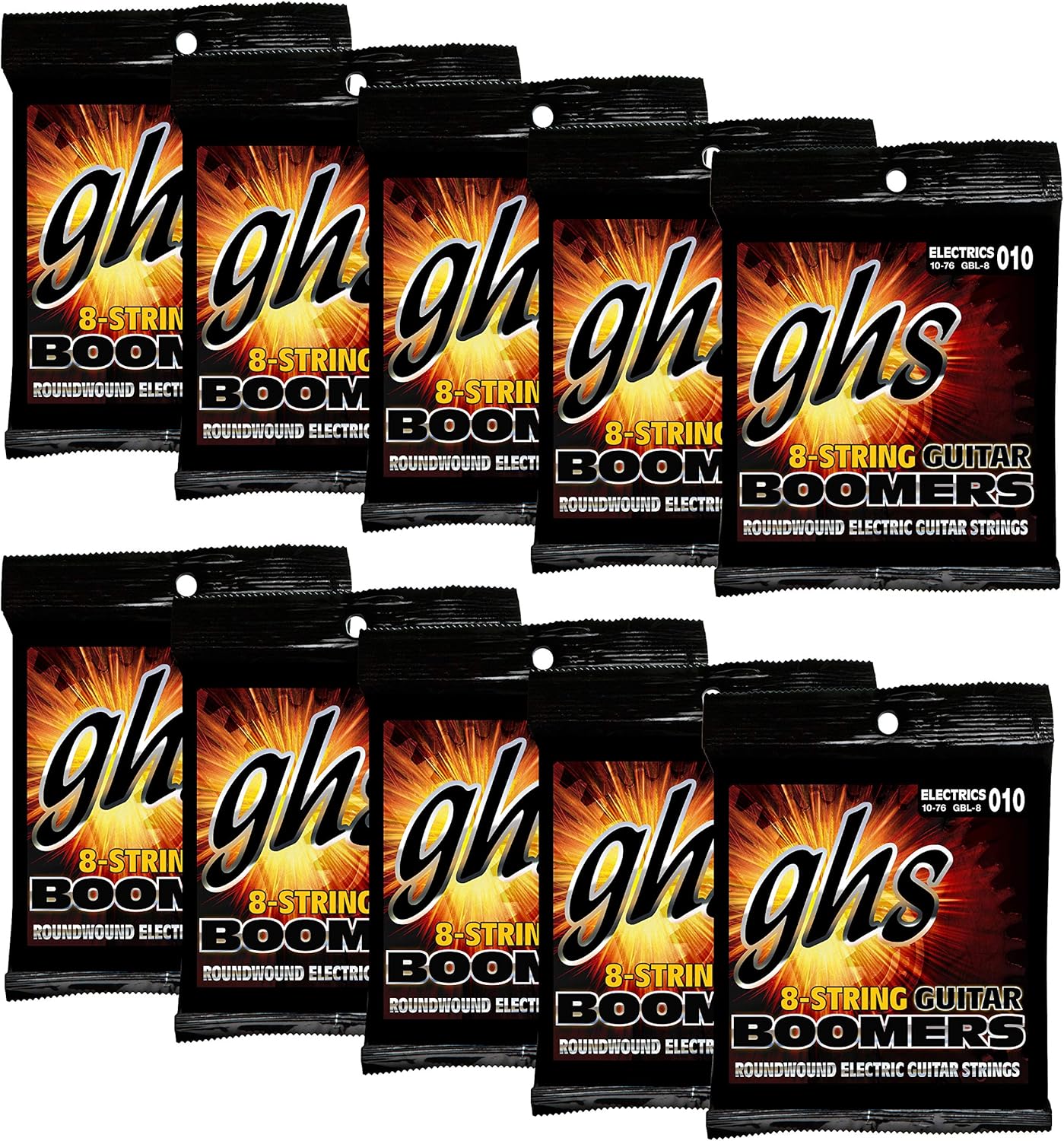 Amazon.com: GHS Strings Boomers 8-String Electric Guitar Set - LIGHT ...