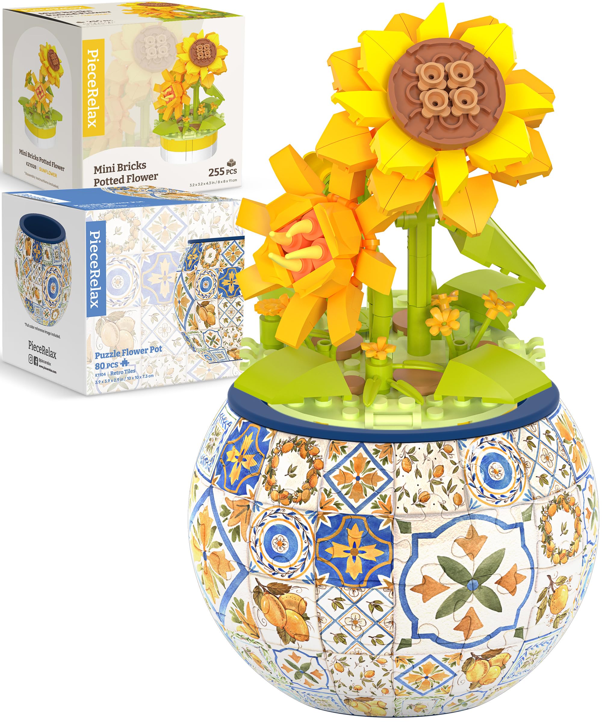 Amazon.com: PieceRelax Puzzle Planter and Flower Decoration Building ...