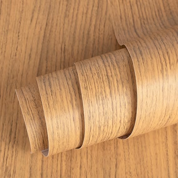 vgoltd Wooden Vinyl Wrap Self Adhesive Wallpaper Wood Effect Sticky ...