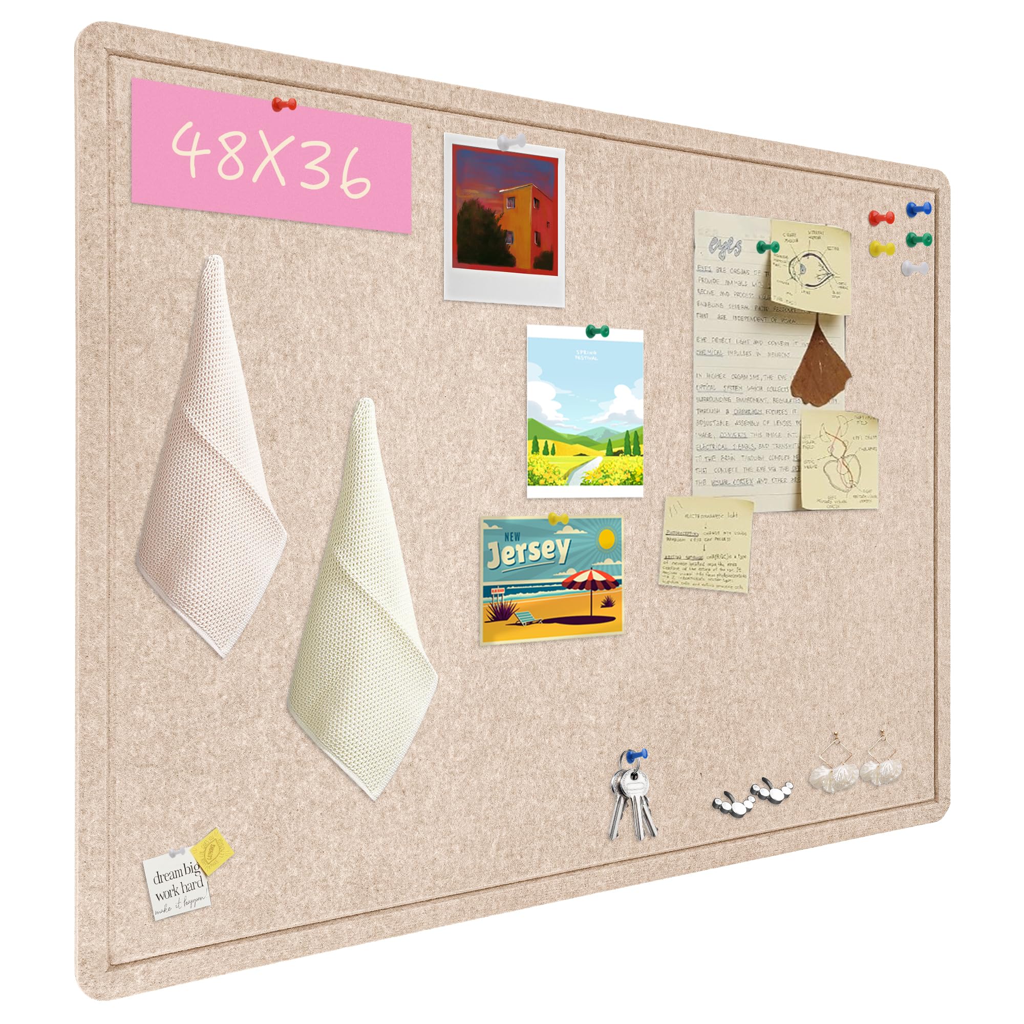 Large Bulletin Board - 48 x 36 Inches | Large Felt pin Boards for ...