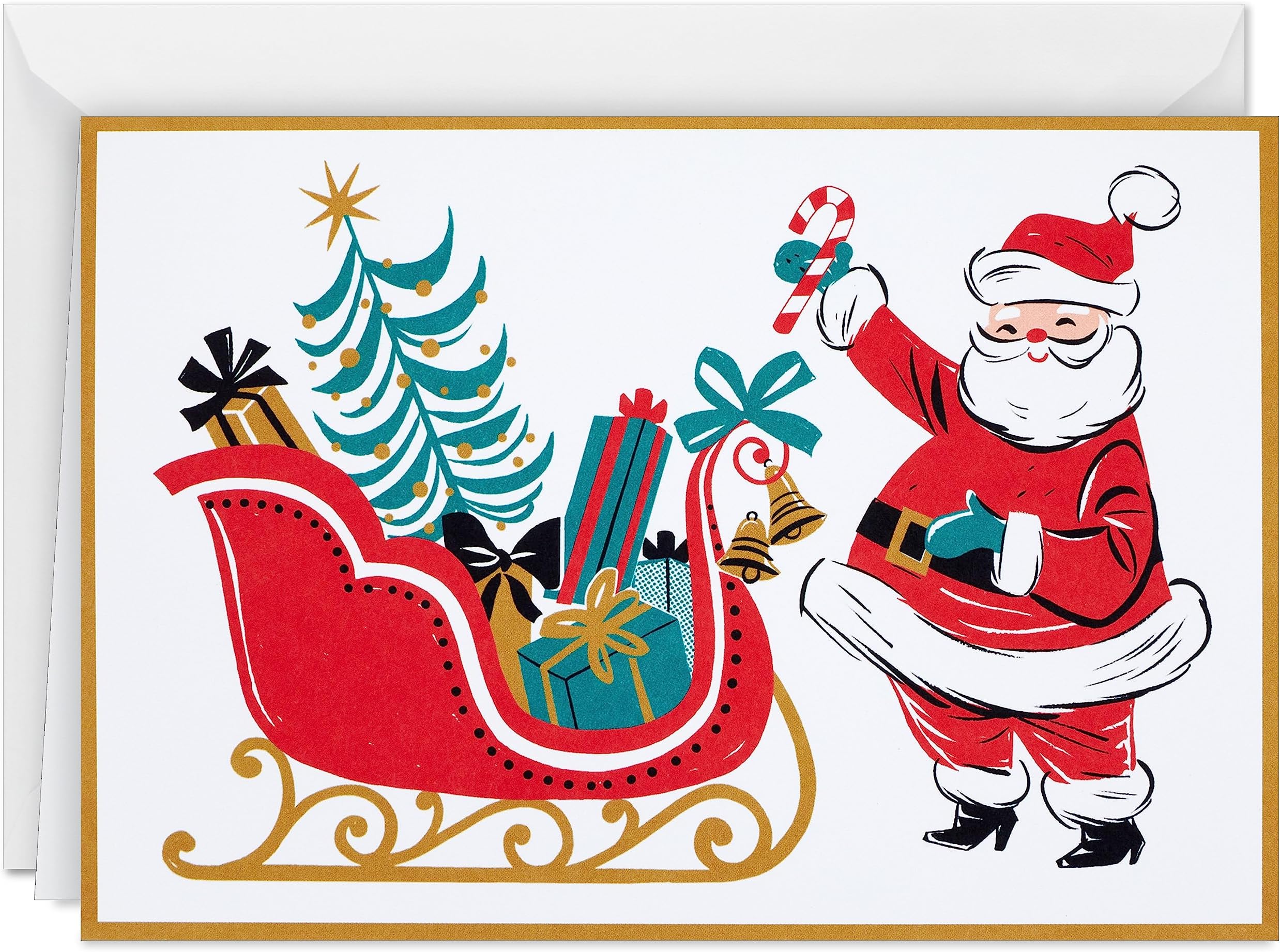 Amazon.com : Christmas Card - Quilling Card with Unique Santa Claus ...