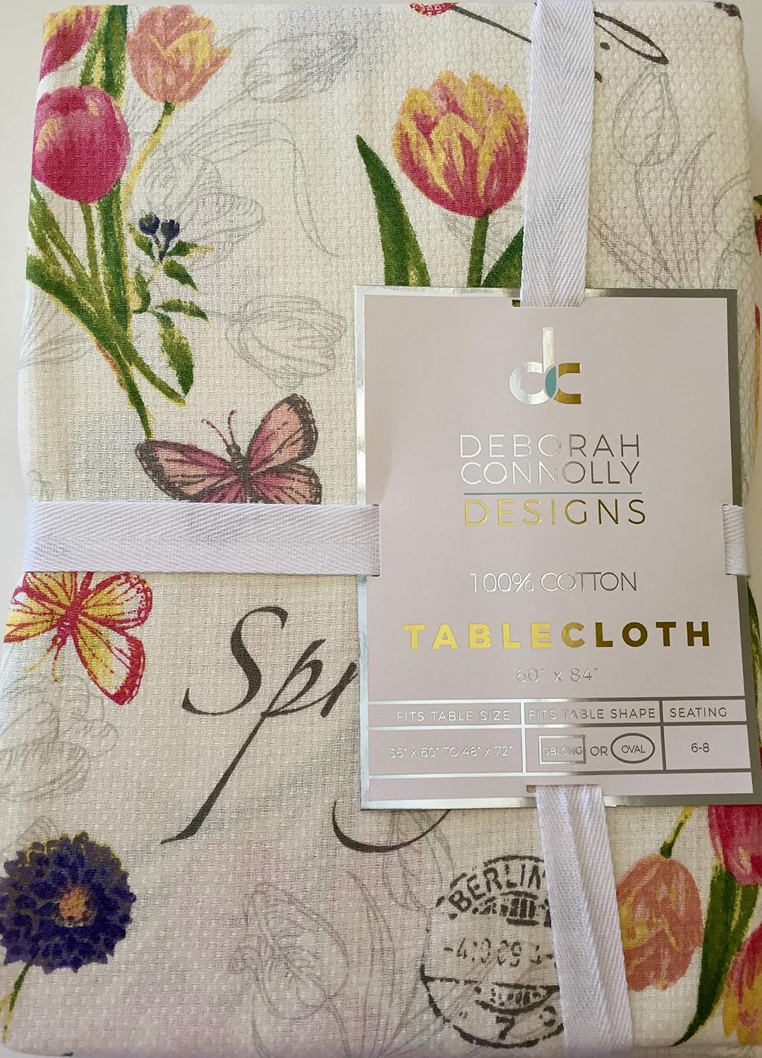 Amazon.com: Deborah Connolly 60" x 84" Tablecloth, Spring : Home & Kitchen