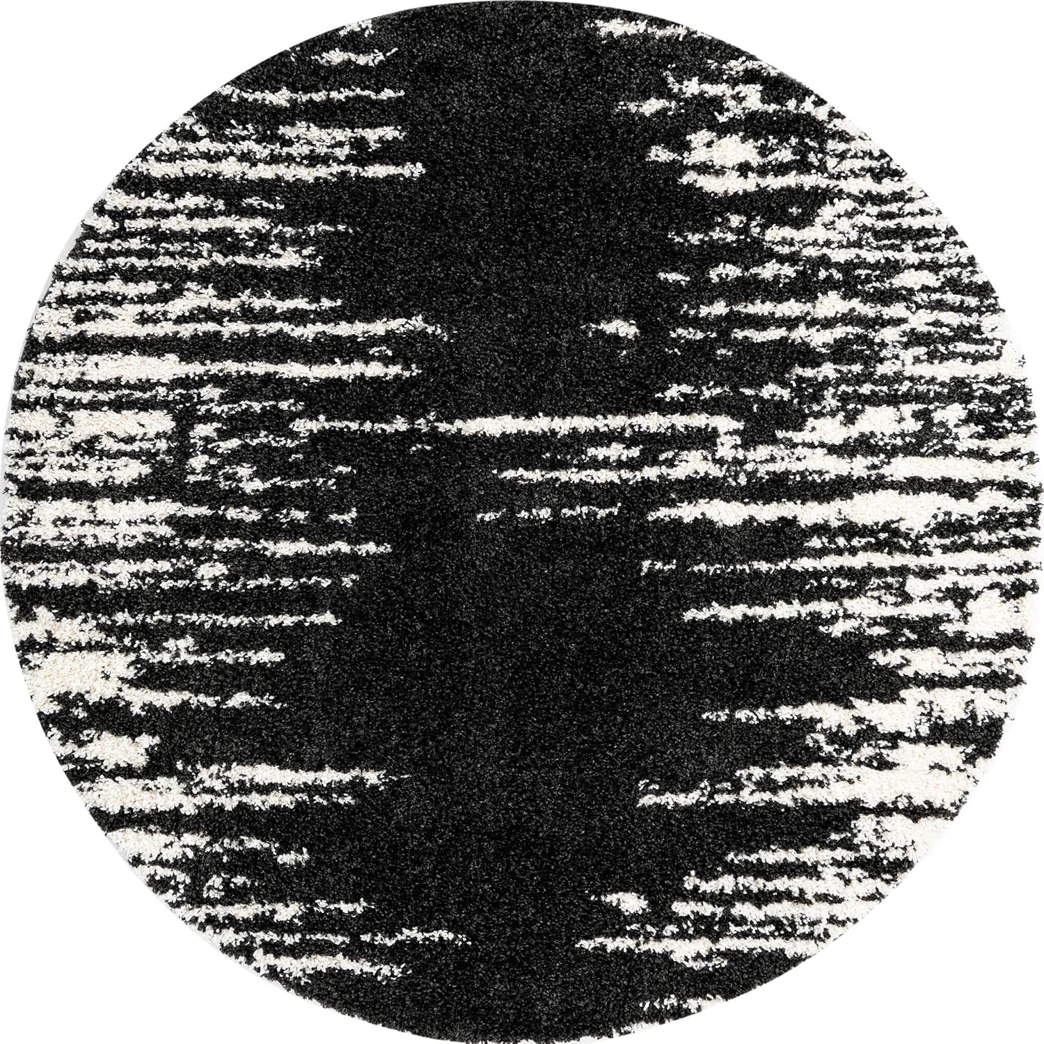 Amazon.com: Rugs.com Serenity Shag Collection Rug – 7 Ft Round Black ...