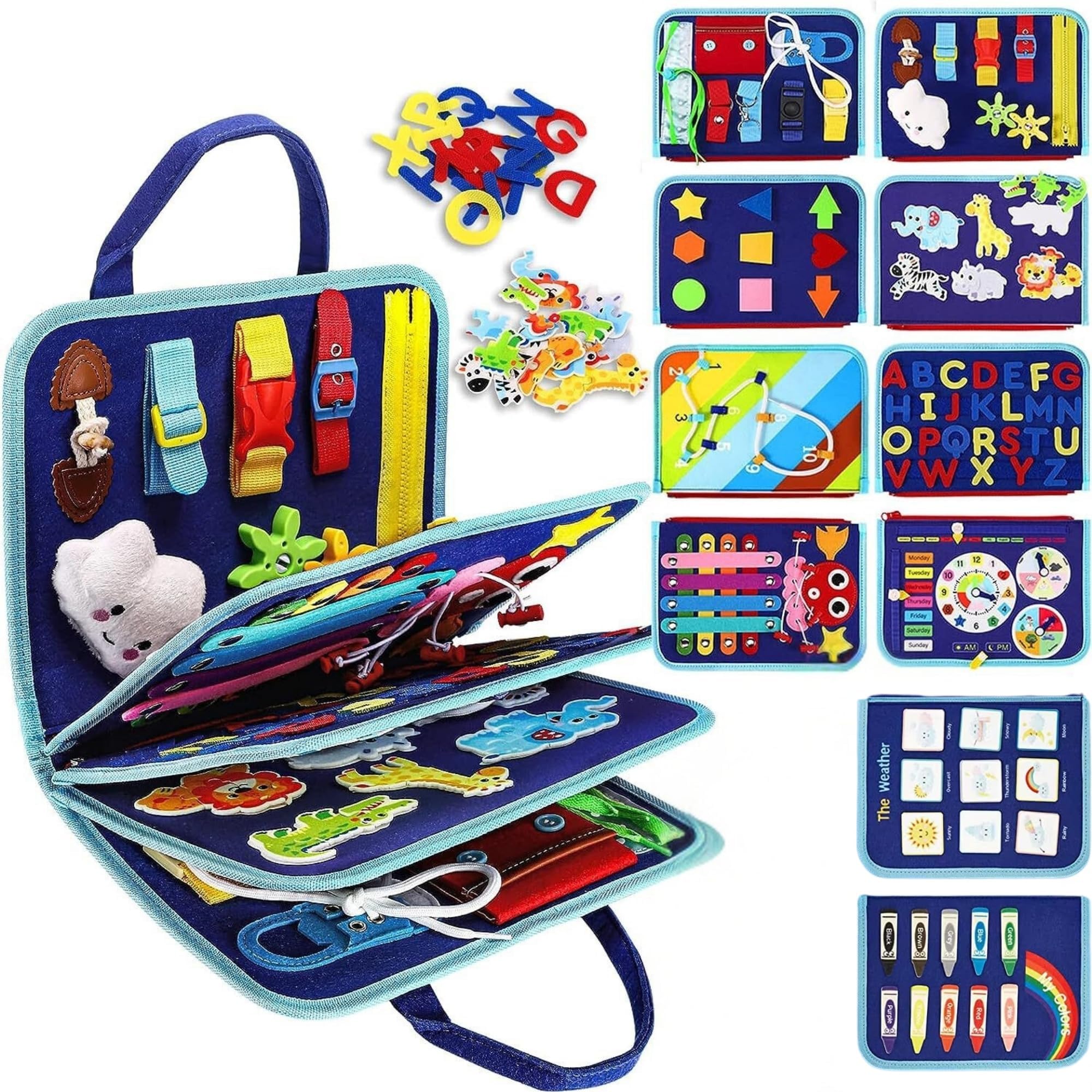 Hohhoo Busy Board for Toddlers 3+Year, Montessori&Quiet Book,Baby ...