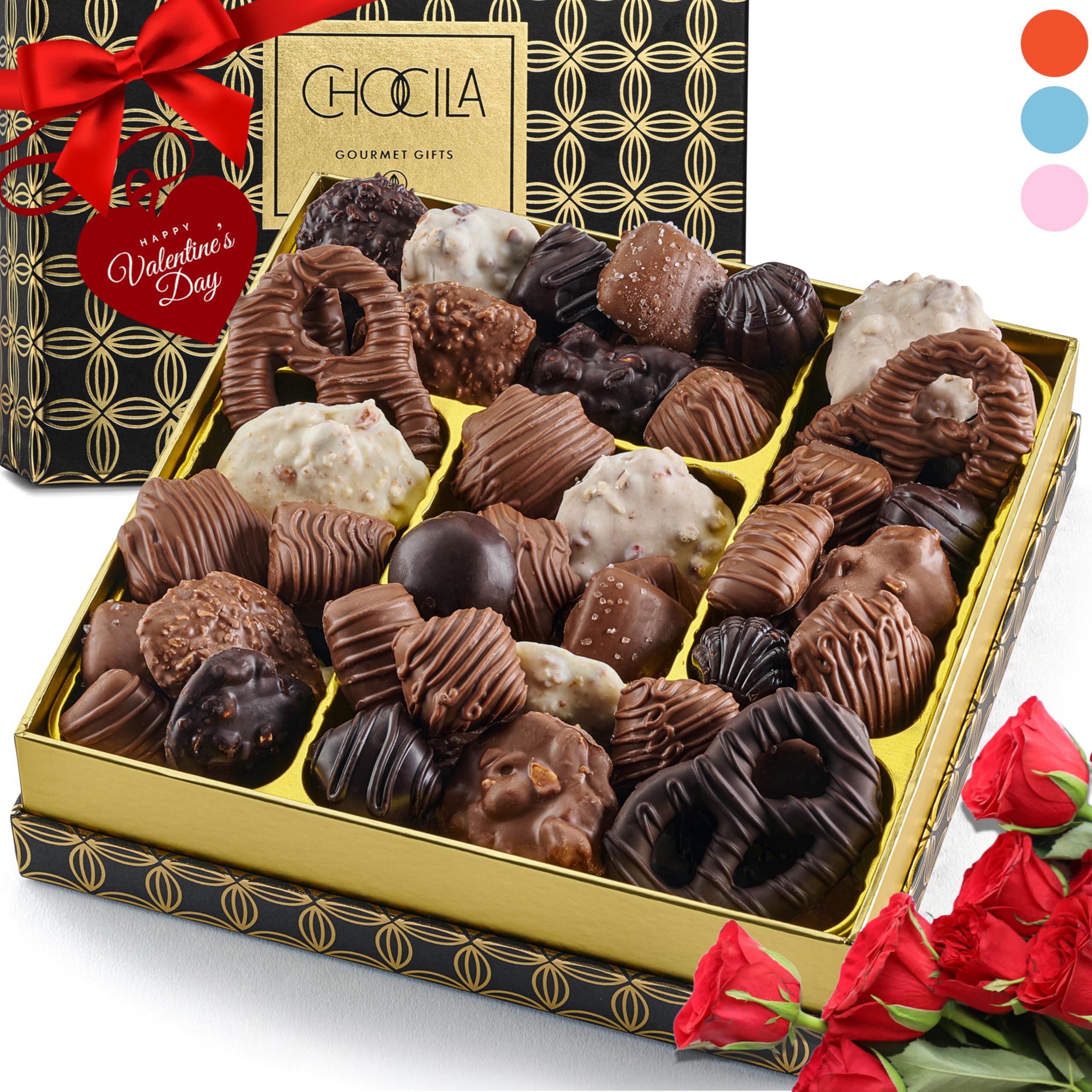 Amazon.com : Valentines Gourmet Chocolate Gift Box | Assorted ...