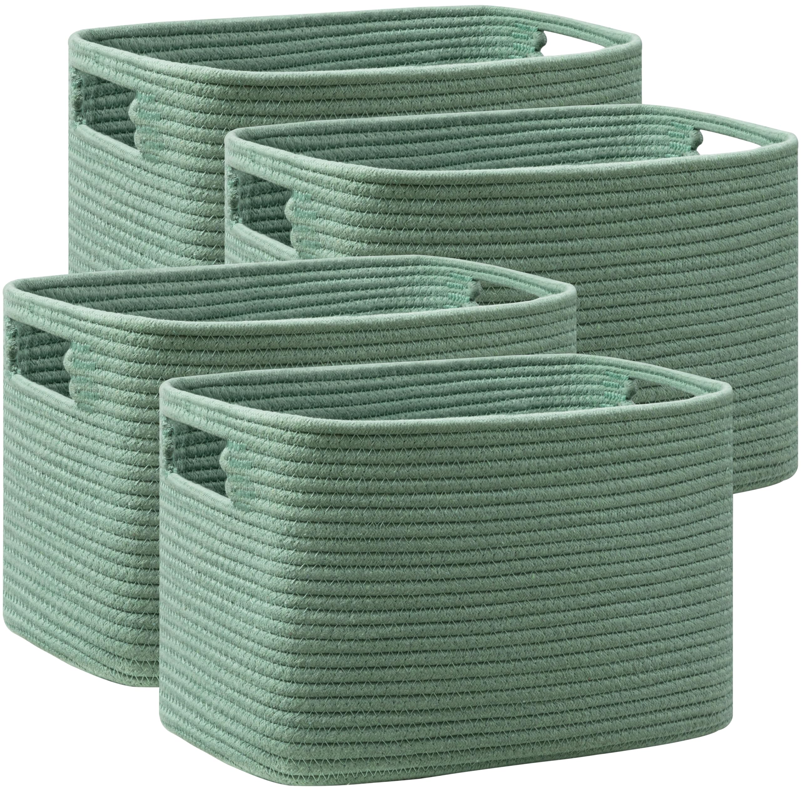 Amazon.com: UBBCARE 4 Pack Shelf Baskets, Larger Woven Storage Baskets ...