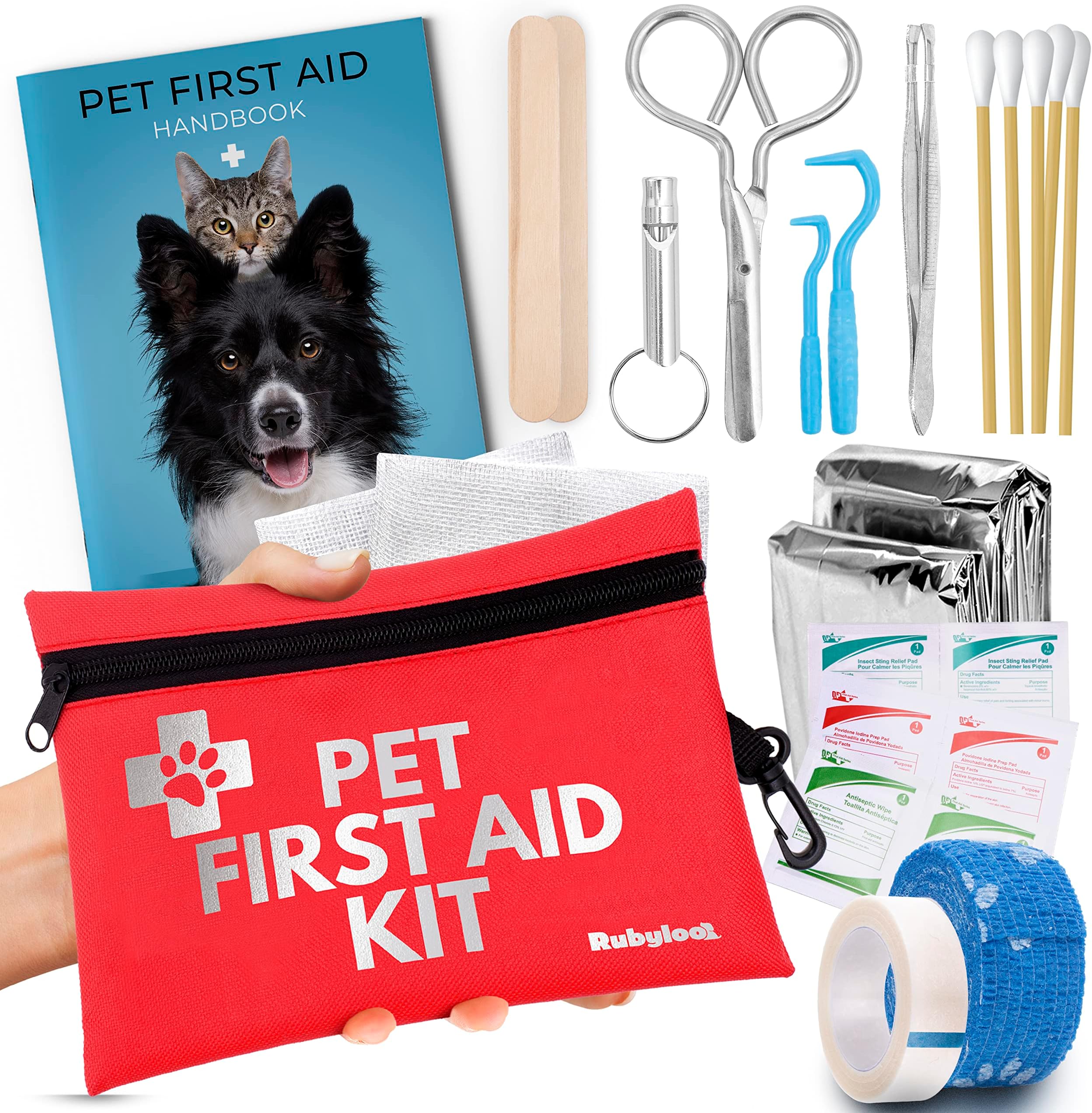 Pet Supplies : GPUSFAK Pet First Aid Kit for Dogs & Cats - Pet ...