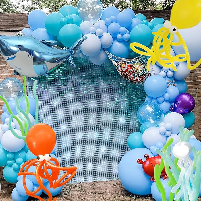 Buy Ocean Theme Birthday Party Decorations Tiffany Blue Bobo Balloons ...