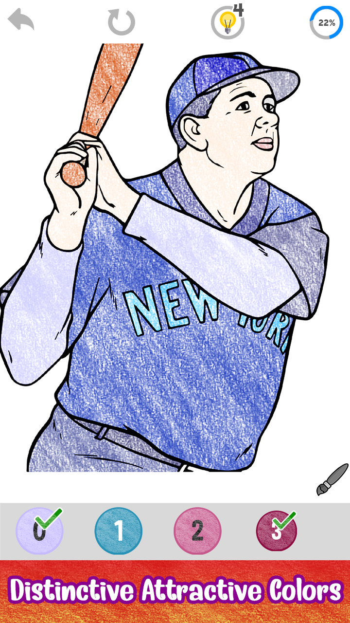 Baseball Paint by Number - Sports Paint + Glitter + Crayon + Oil Paint ...