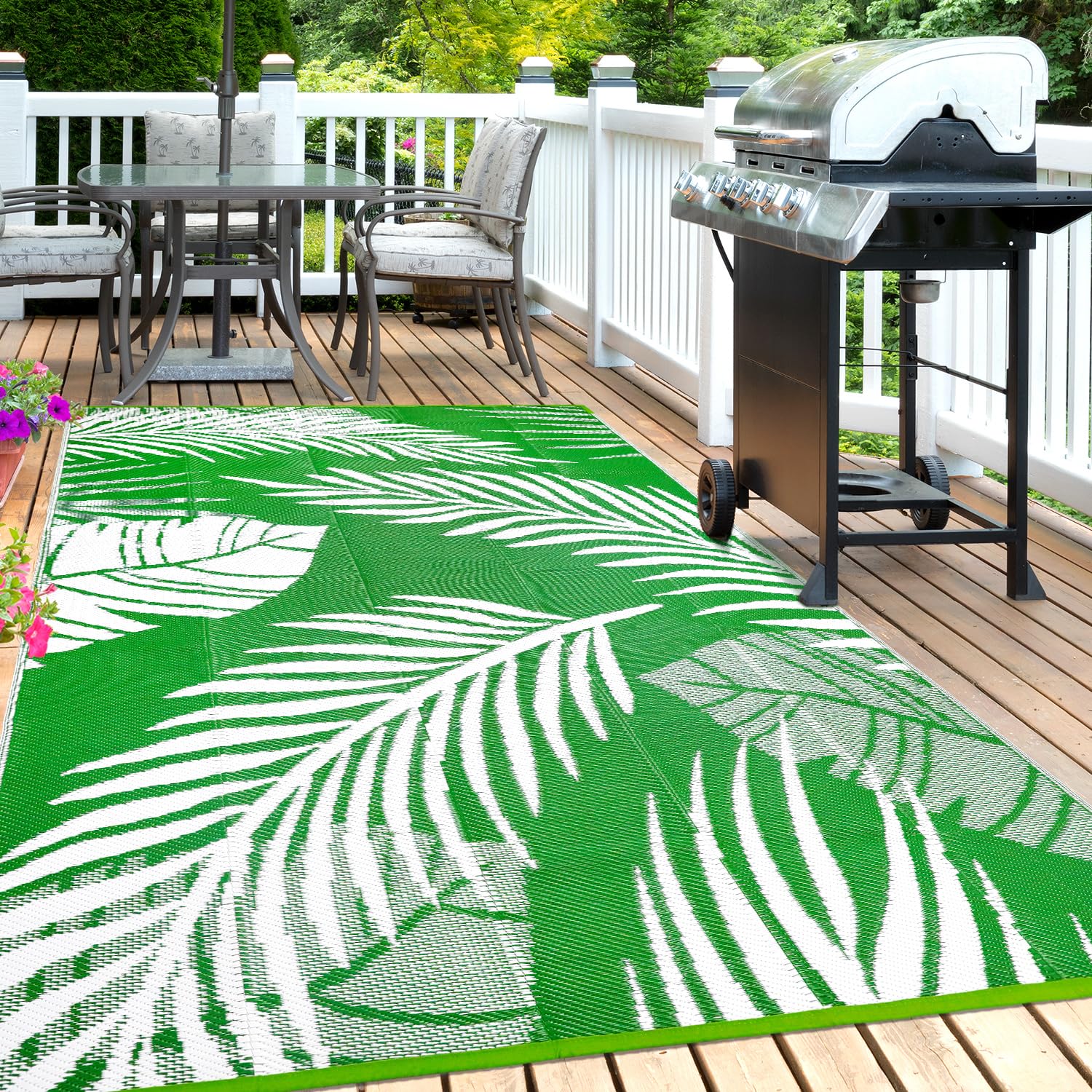 Amazon.com: DiiKoo Outdoor Rug Mat for Patio, 8x10ft Waterproof ...