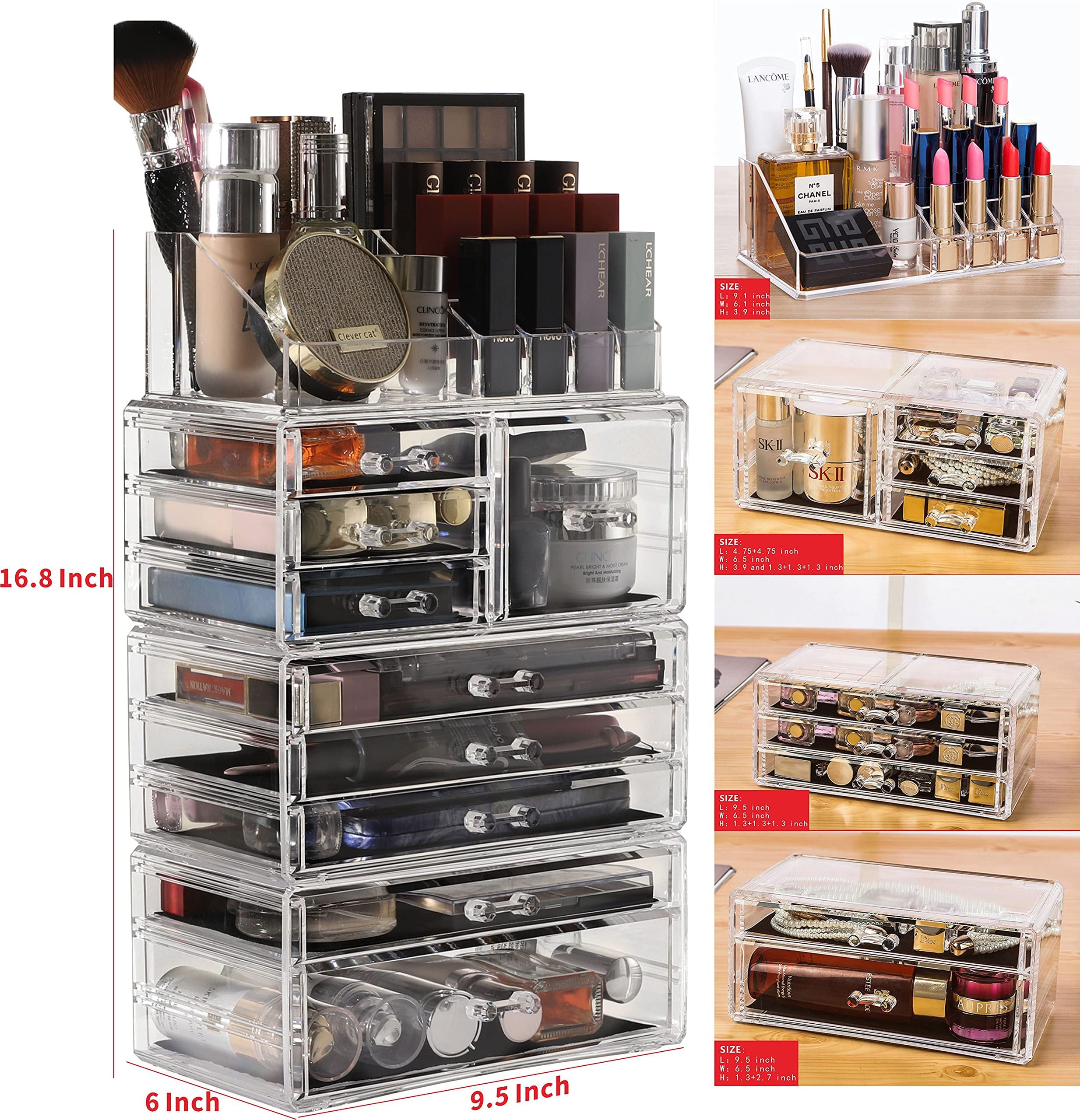 Clear Acrylic Makeup Organizer