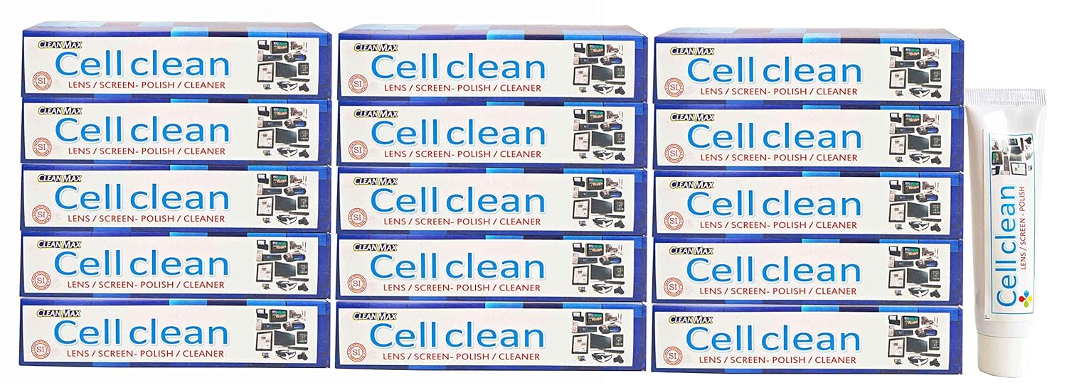 CLEANMAX CELLCLEAN 50ml (Pack of 15) All in 1 to Clean Lens, Mobiles ...