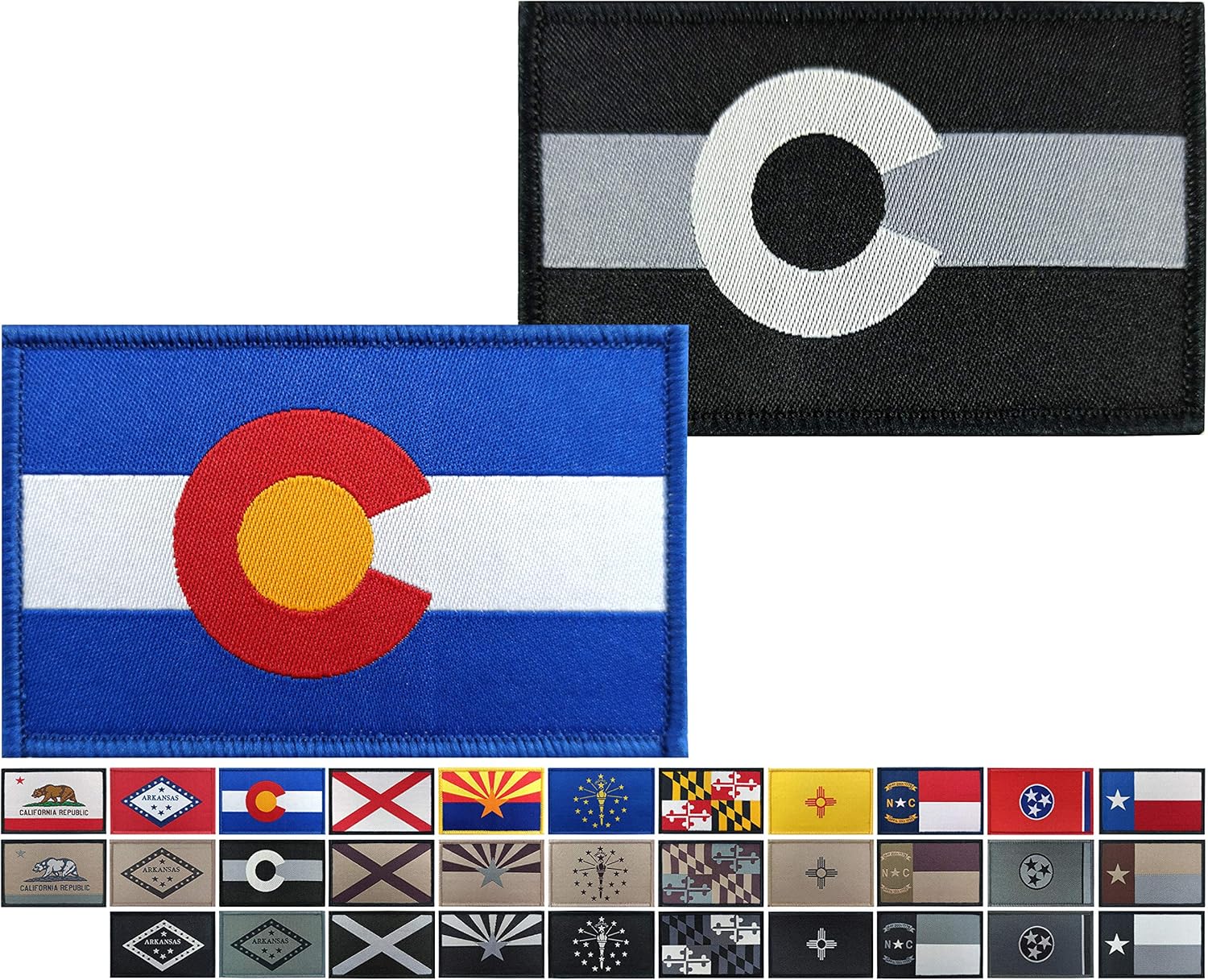 Amazon.com: JBCD 2 Pack Colorado Flag Patch States Flags Tactical Pride ...