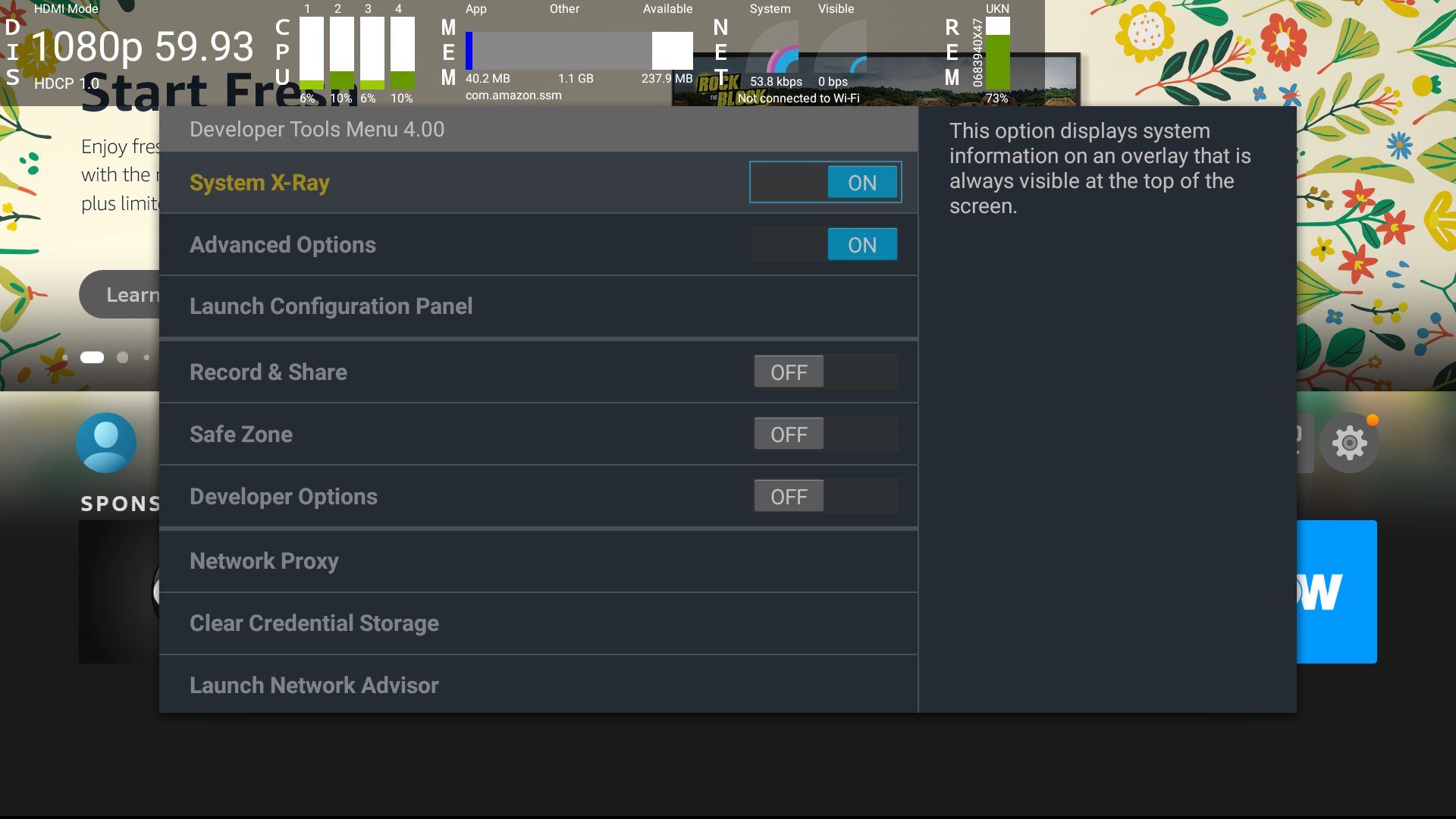 Developer Tools Menu - Loader shortcut for Fire TV - App on Amazon Appstore