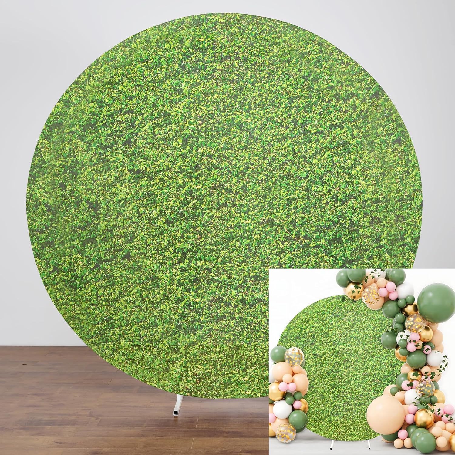Amazon.com : Outpain 7.2FT Leaf Round Arch Backdrop Cover for 7FT/7.2FT ...