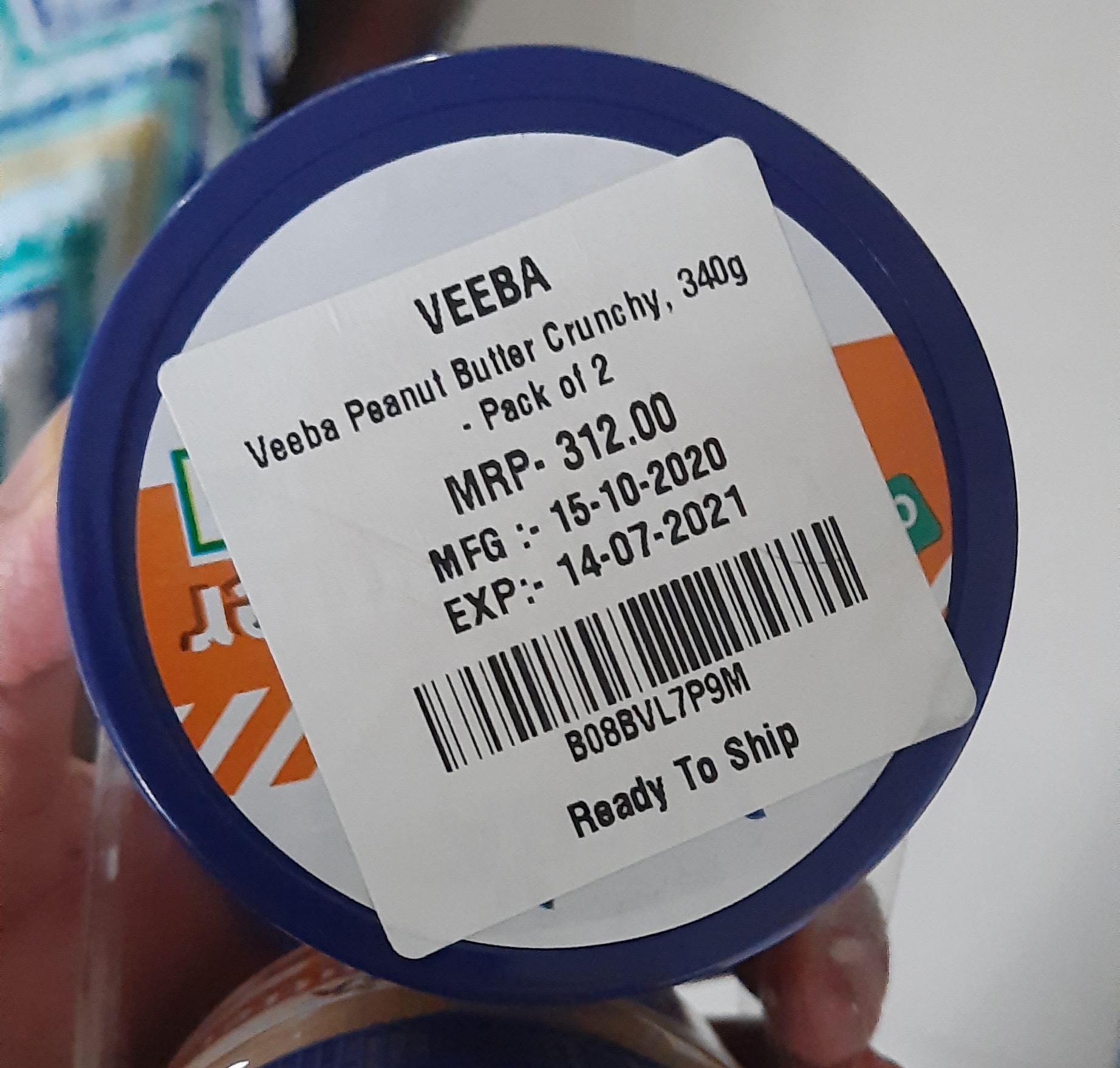 Veeba Peanut Butter Crunchy | High Protein | Naturally Gluten Free ...