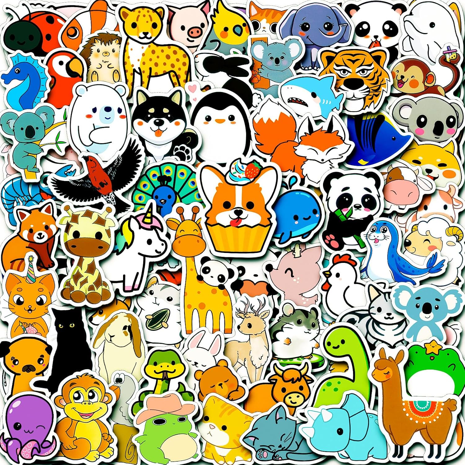 Amazon.com: 100 Pcs Animal Stickers for Kids - Prizes for Kids ...